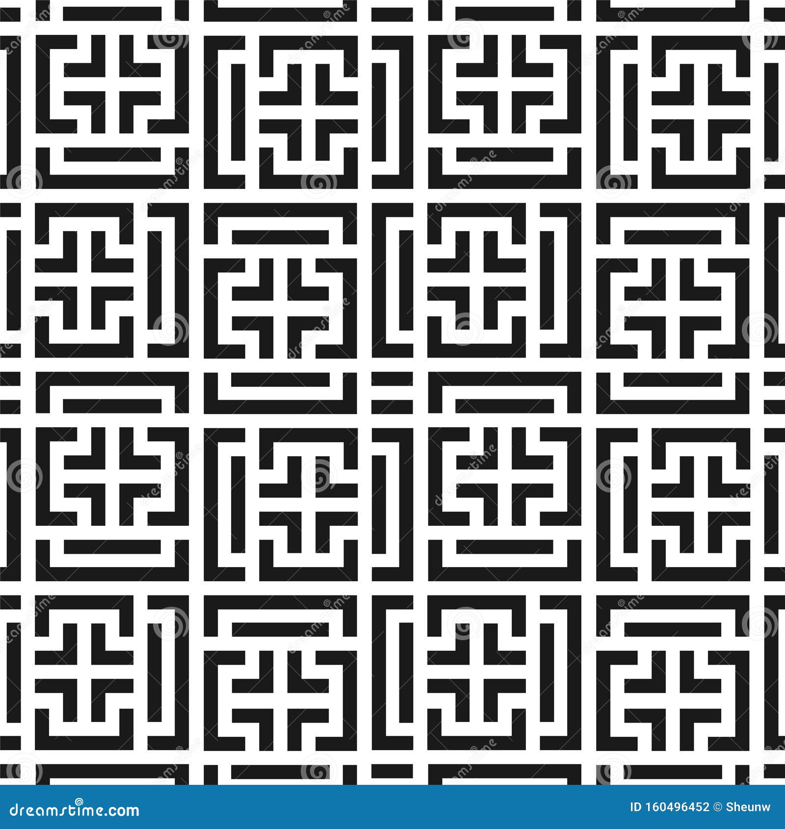 Vector Seamless Geometric Pattern. Modern Techno Texture Stock Vector ...