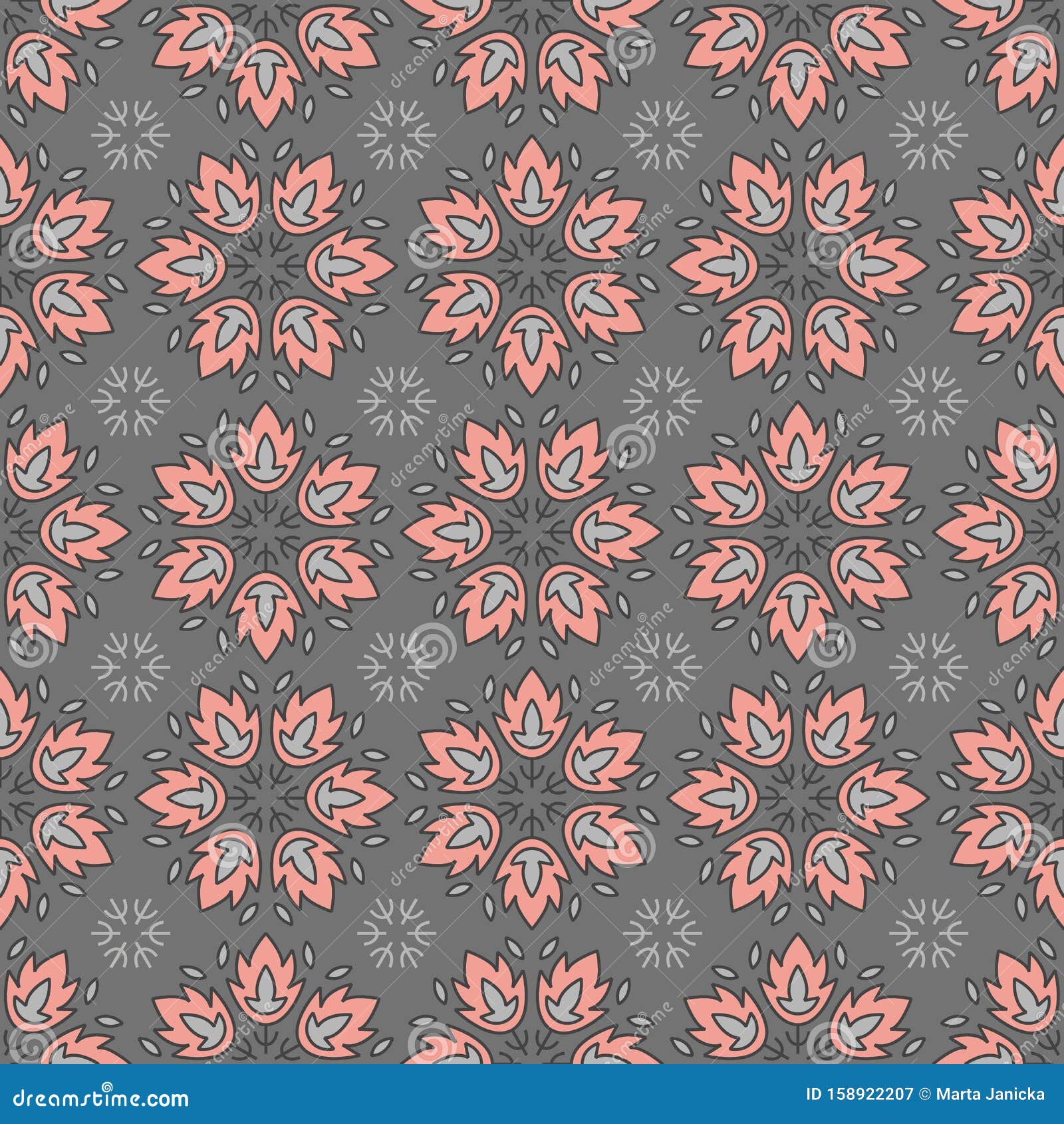 Vector Seamless Geometric Pattern in Pink Stock Vector - Illustration ...