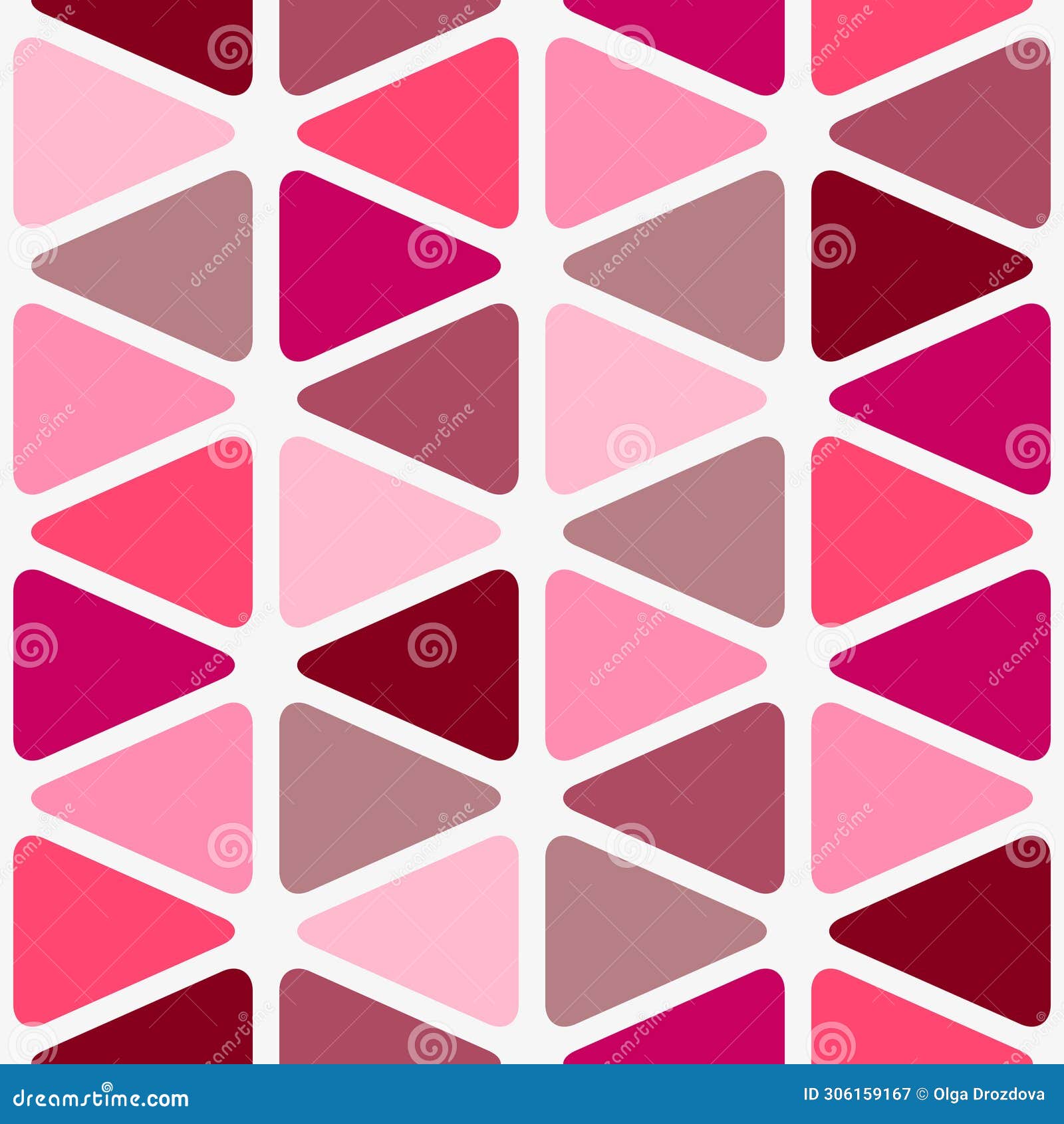 Vector Seamless Geometric Pattern with Rose Triangles Stock ...