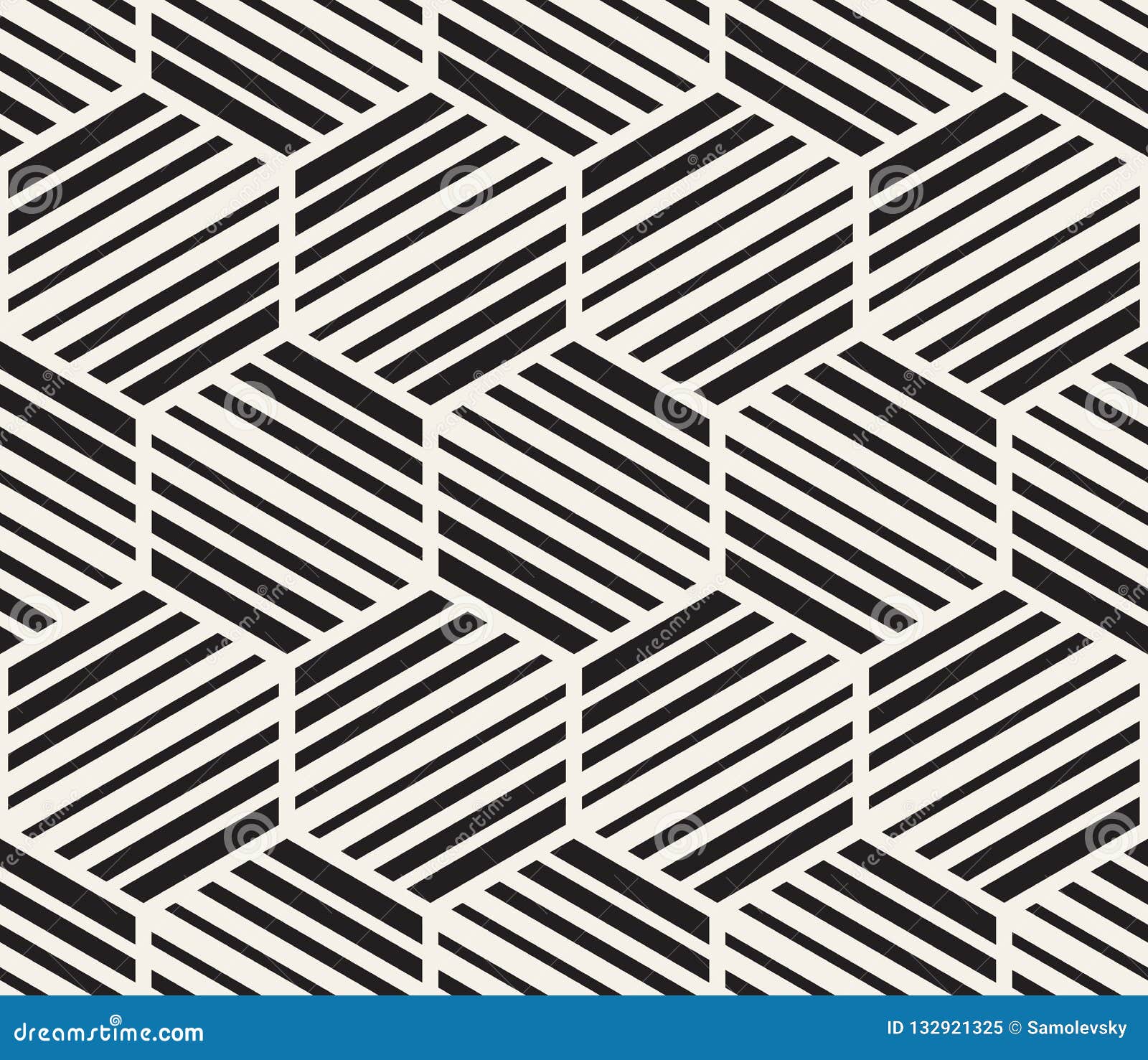 Vector Seamless Geometric Pattern. Simple Abstract Lines Lattice Stock ...