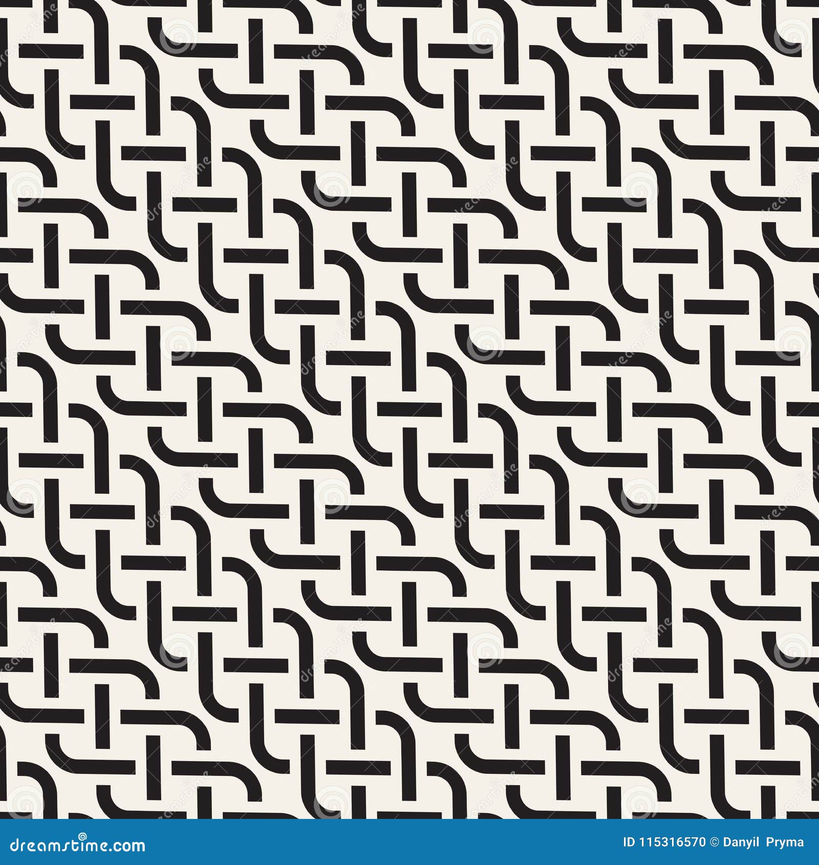 Vector Seamless Geometric Pattern. Simple Abstract Lines Lattice Stock ...