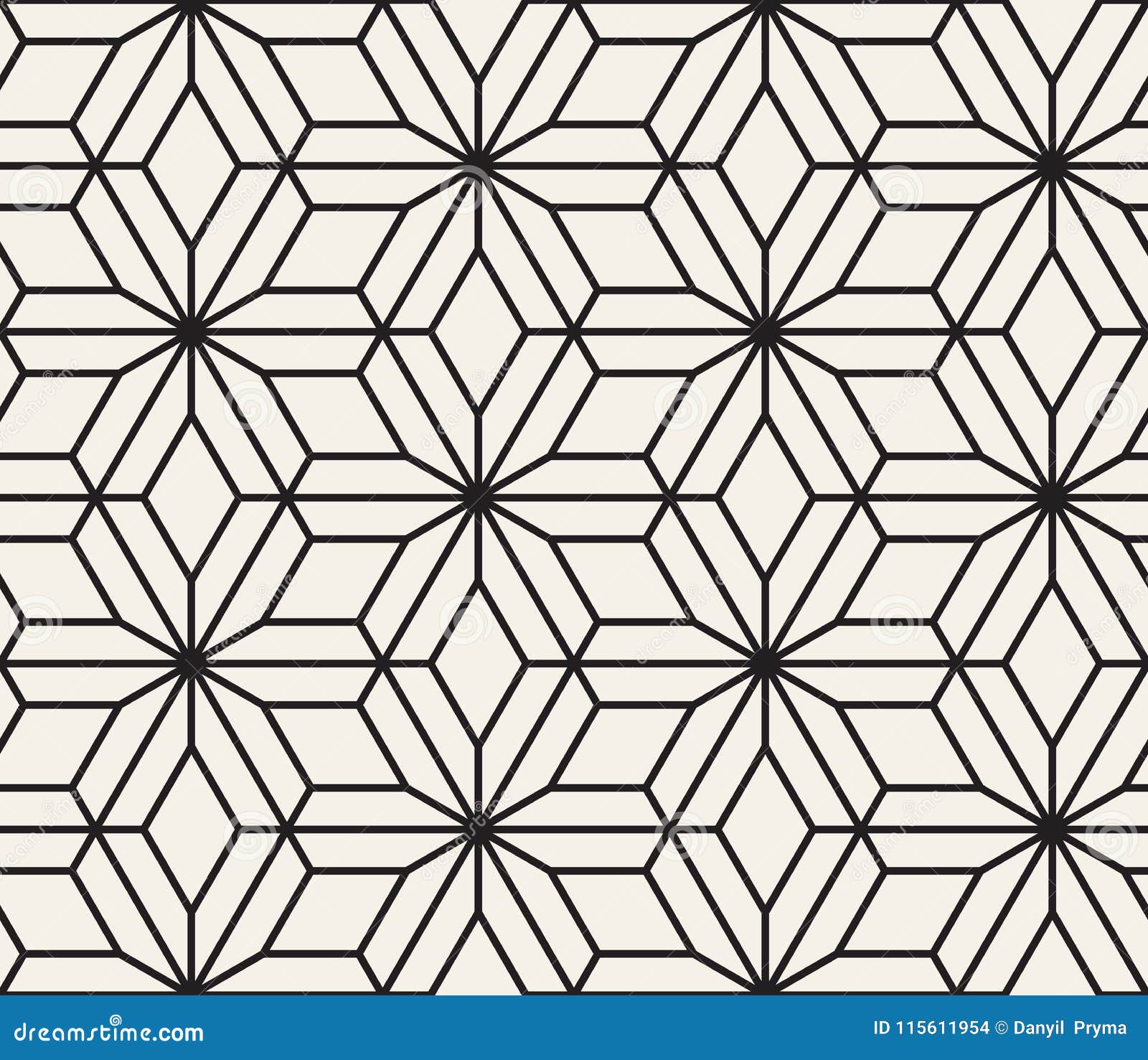 Vector Seamless Geometric Pattern. Simple Abstract Lines Lattice Stock ...