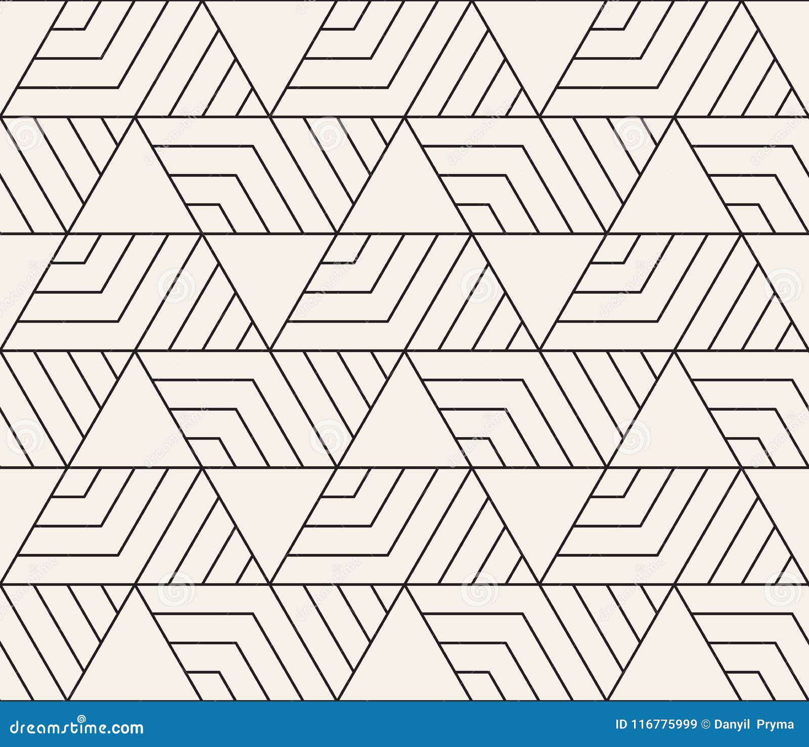 Vector Seamless Geometric Pattern. Simple Abstract Lines Lattice Stock ...