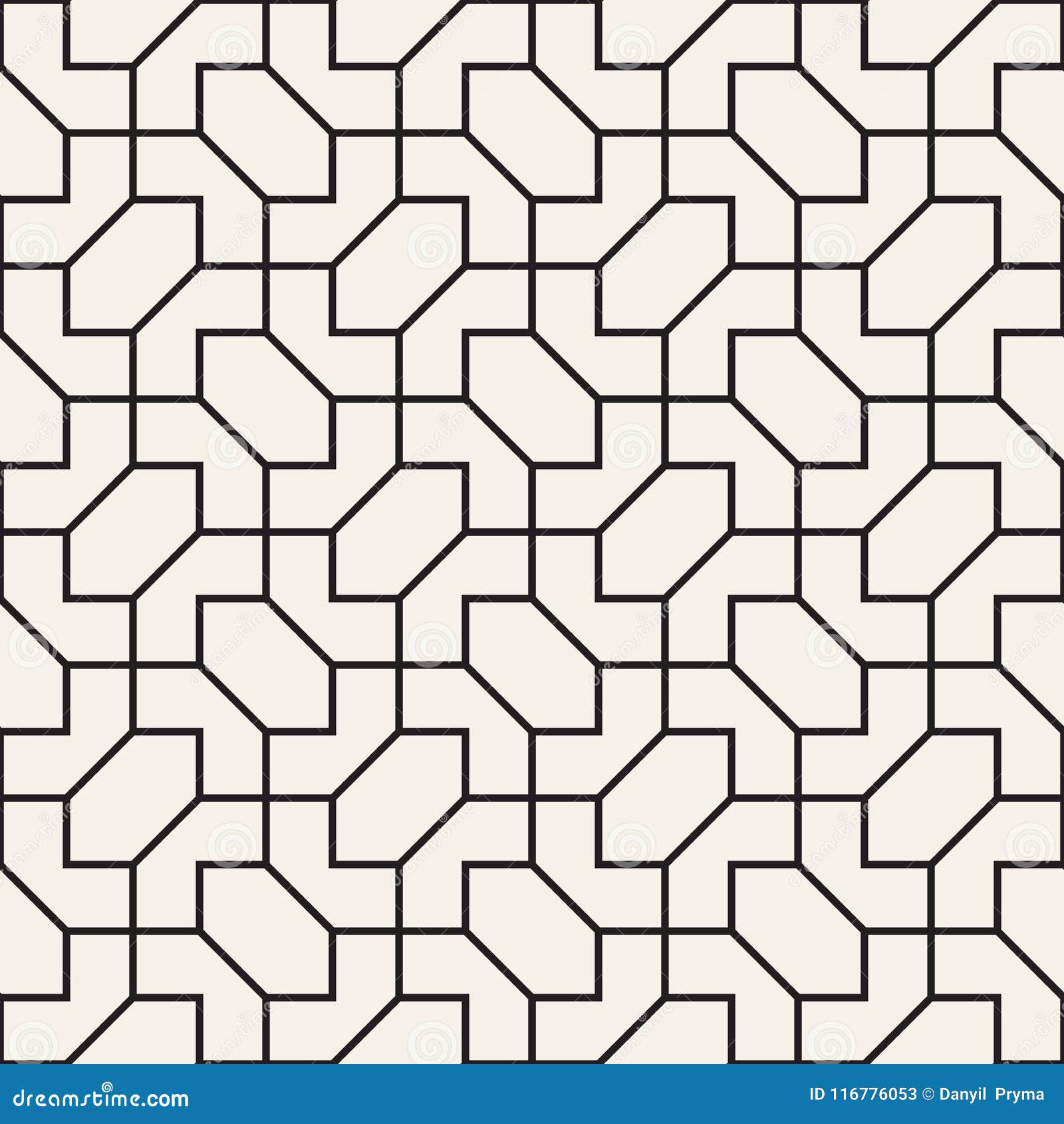 Vector Seamless Geometric Pattern. Simple Abstract Lines Lattice Stock ...