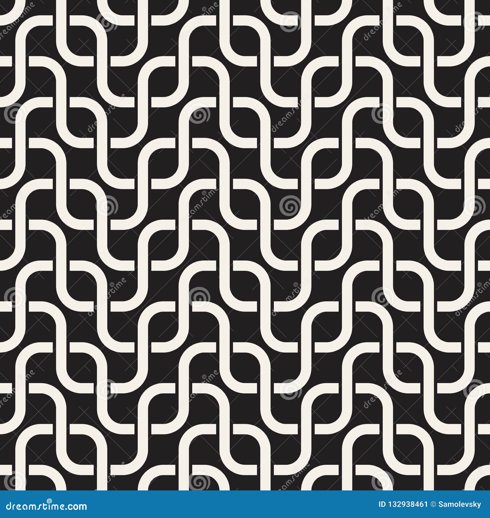 Vector Seamless Geometric Pattern. Simple Abstract Lines Lattice Stock ...