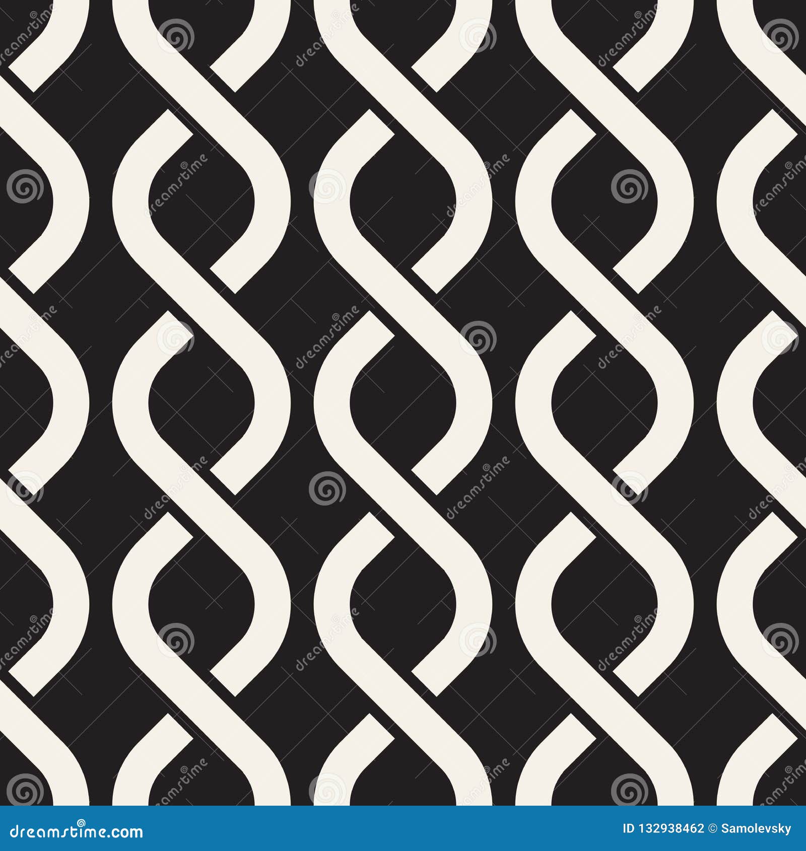 Vector Seamless Geometric Pattern. Simple Abstract Lines Lattice Stock ...