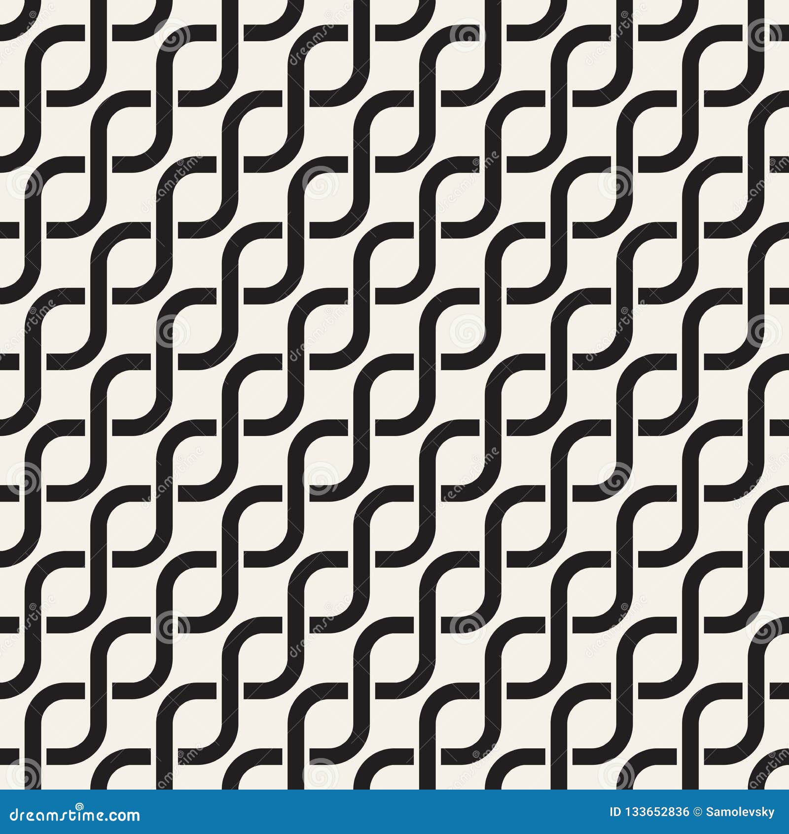 Vector Seamless Geometric Pattern. Simple Abstract Lines Lattice Stock ...