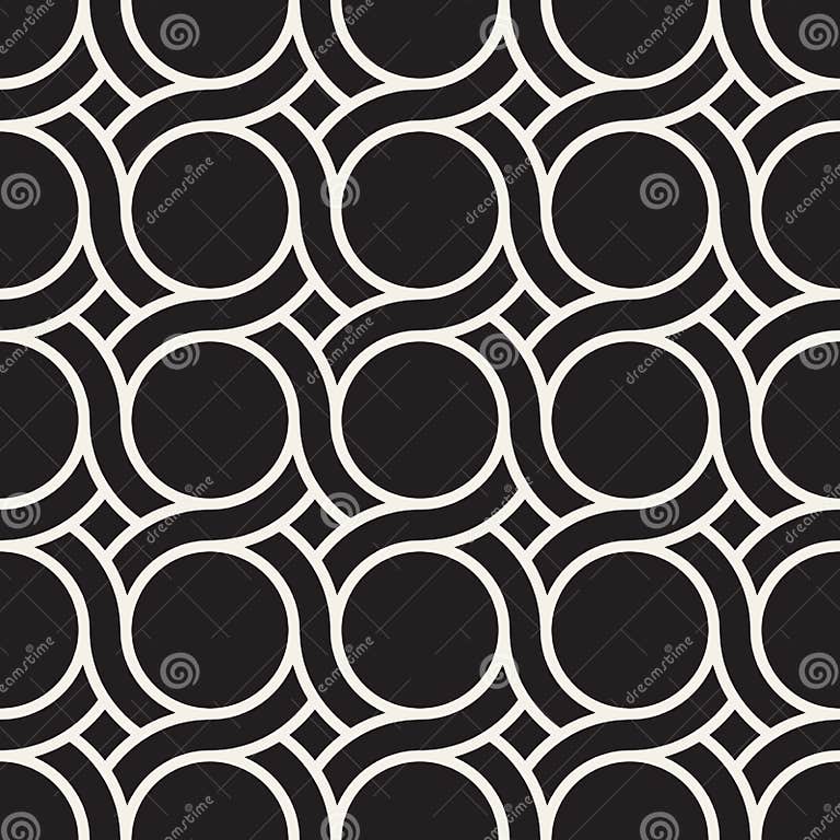 Vector Seamless Geometric Pattern. Simple Abstract Lines Lattice Stock ...