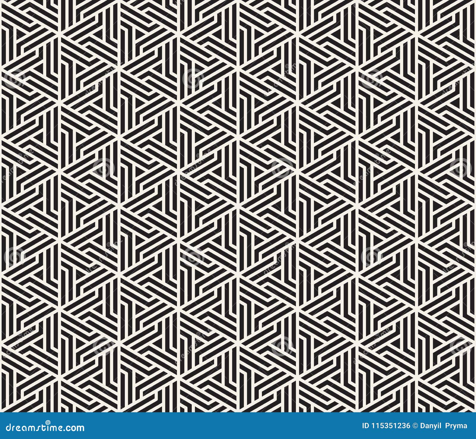 Vector Seamless Geometric Pattern. Simple Abstract Lines Lattice Stock ...