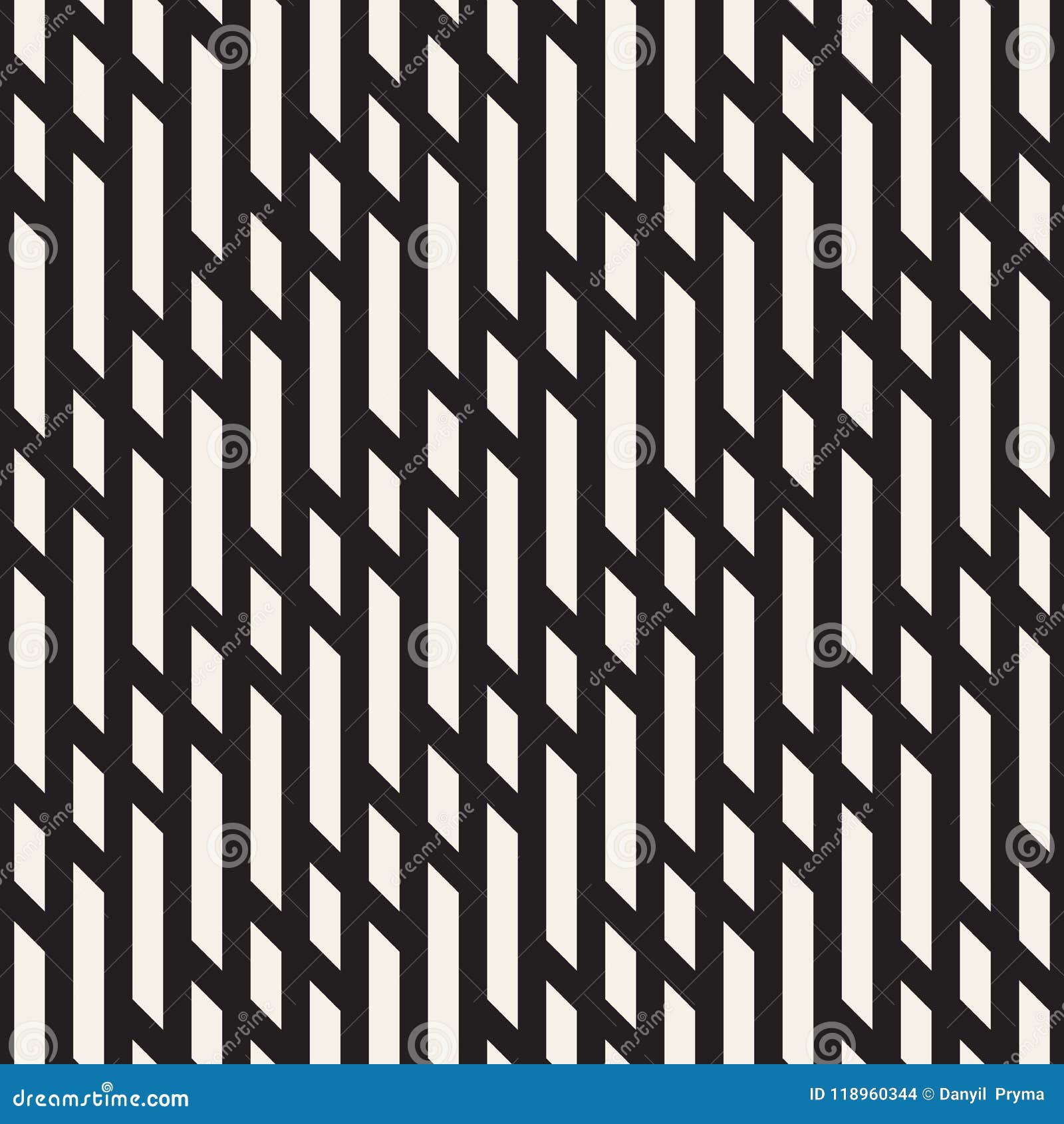 Vector Seamless Geometric Pattern Simple Abstract Lines Lattice Stock Illustration