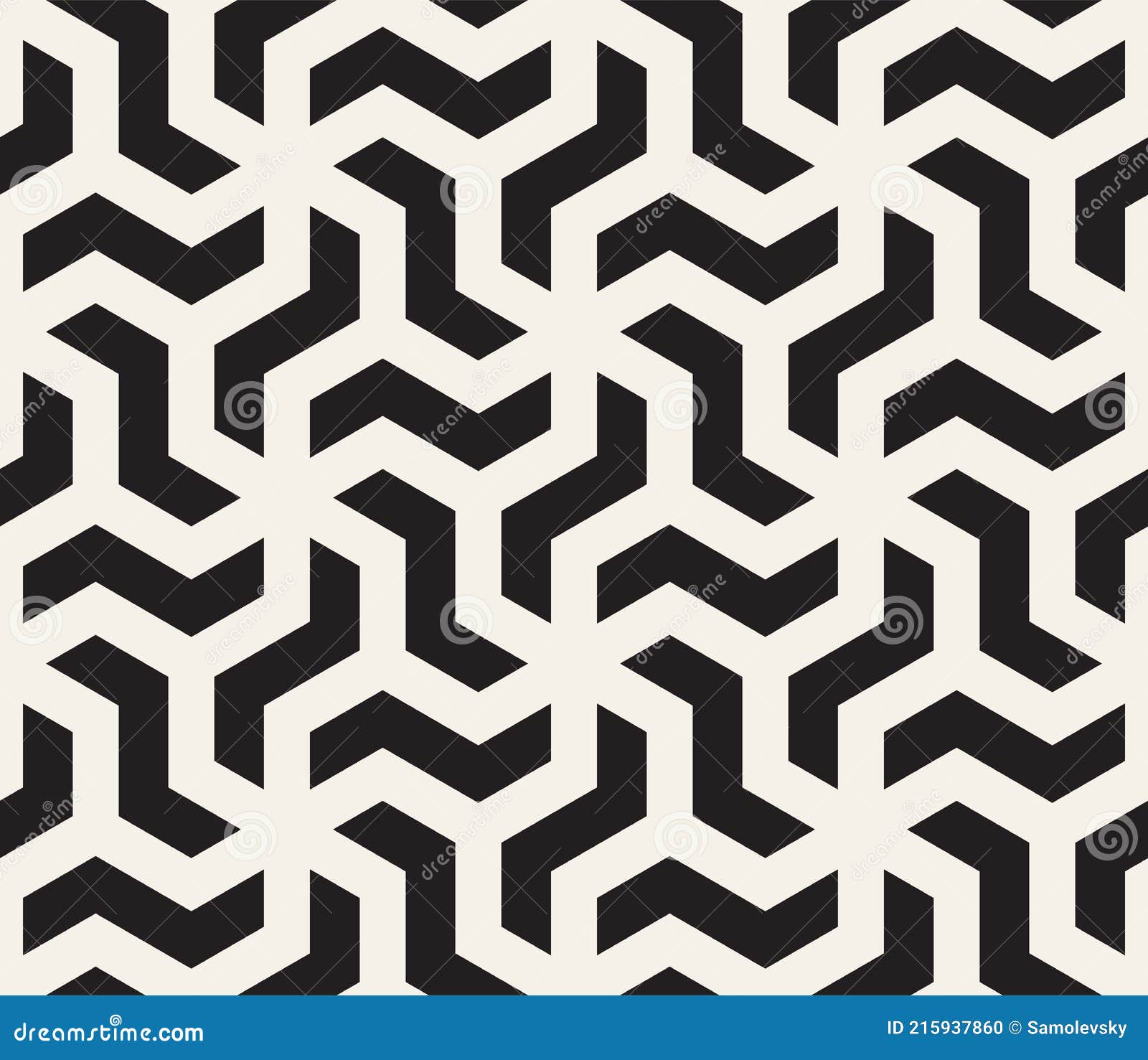 Vector Seamless Geometric Pattern. Simple Abstract Lines Lattice Stock ...