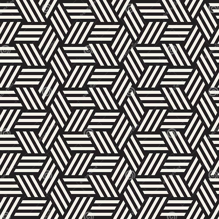 Vector Seamless Geometric Pattern. Simple Abstract Lines Lattice Stock ...
