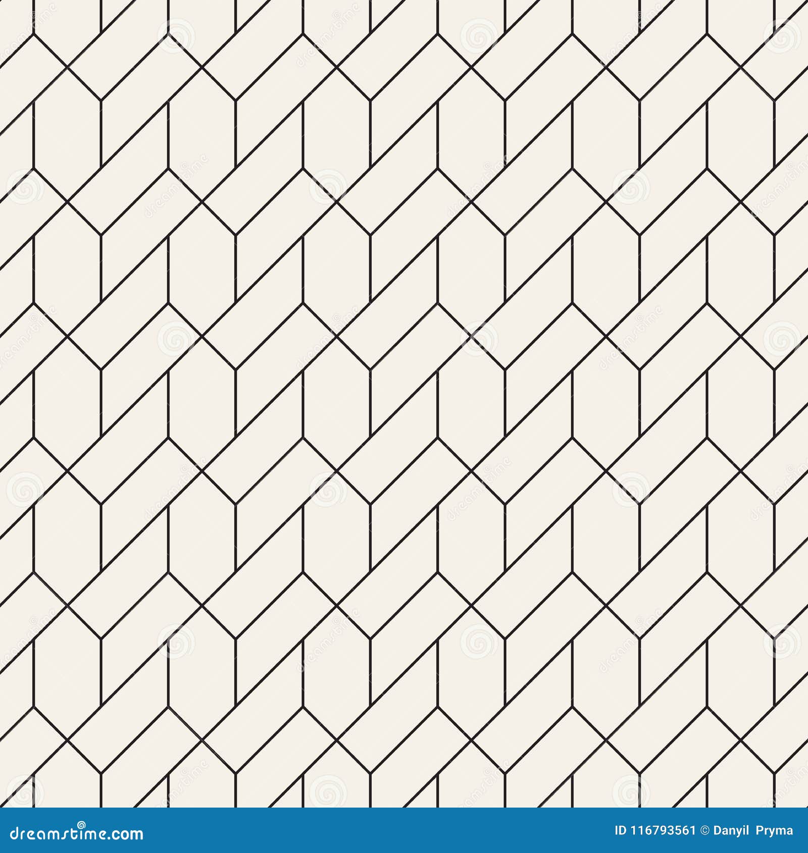 Vector Seamless Geometric Pattern. Simple Abstract Lines Lattice Stock ...