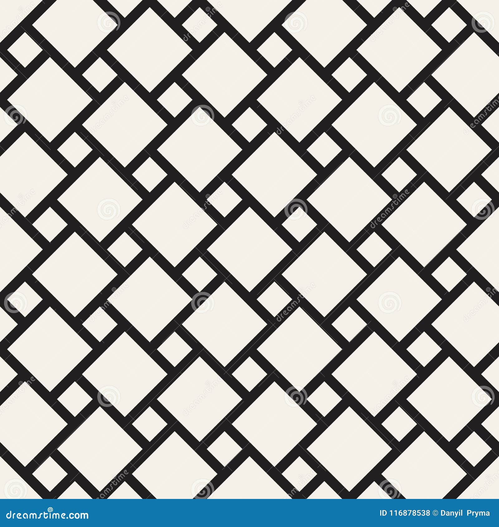 Vector Seamless Geometric Pattern. Simple Abstract Lines Lattice Stock ...