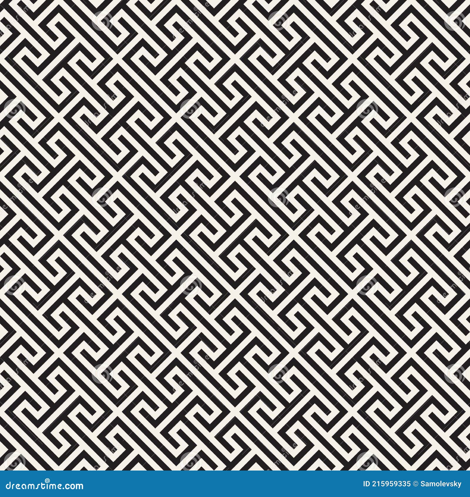 Vector Seamless Geometric Pattern. Simple Abstract Lines Lattice Stock ...