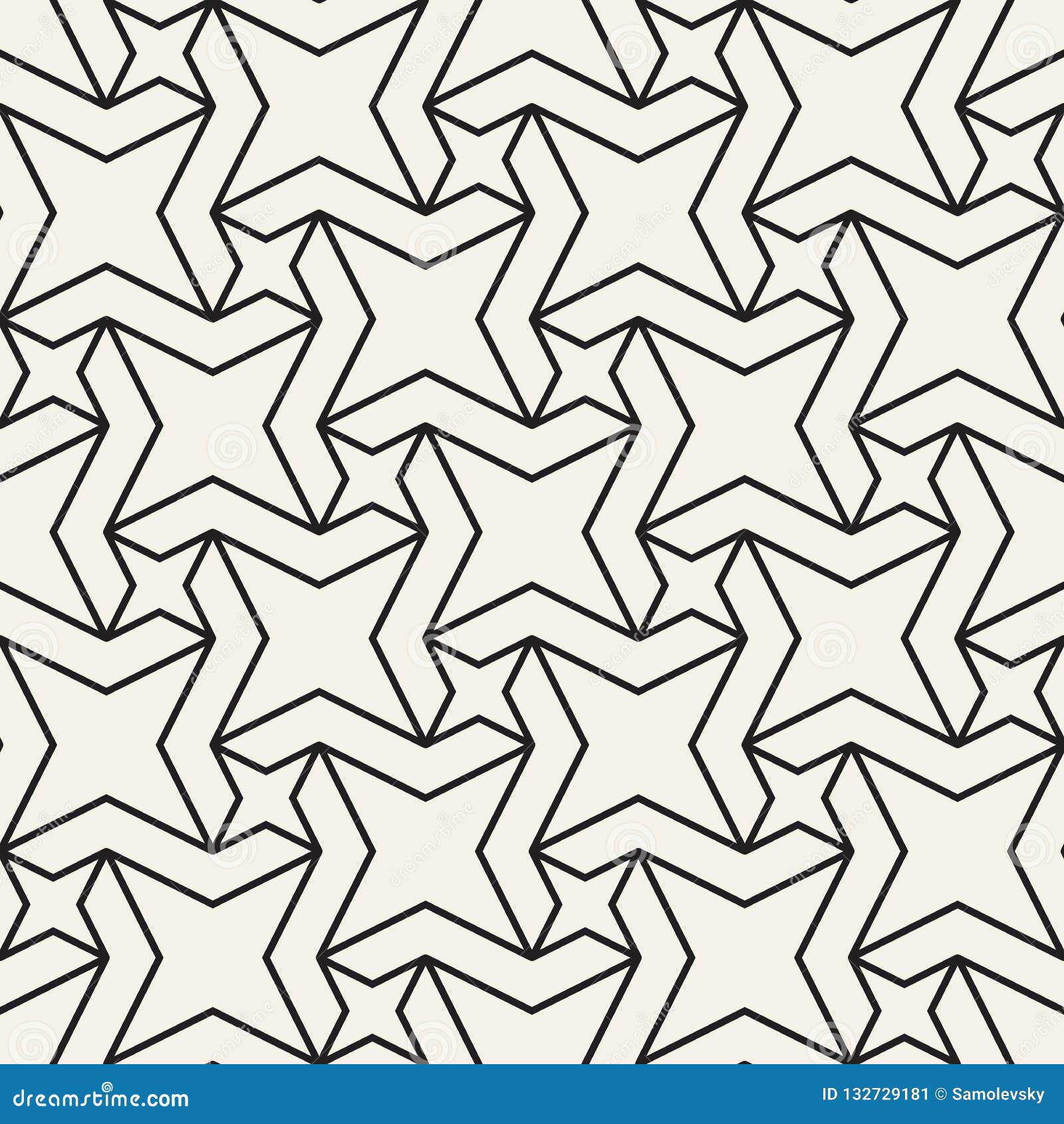 Vector Seamless Geometric Pattern. Simple Abstract Lines Lattice ...