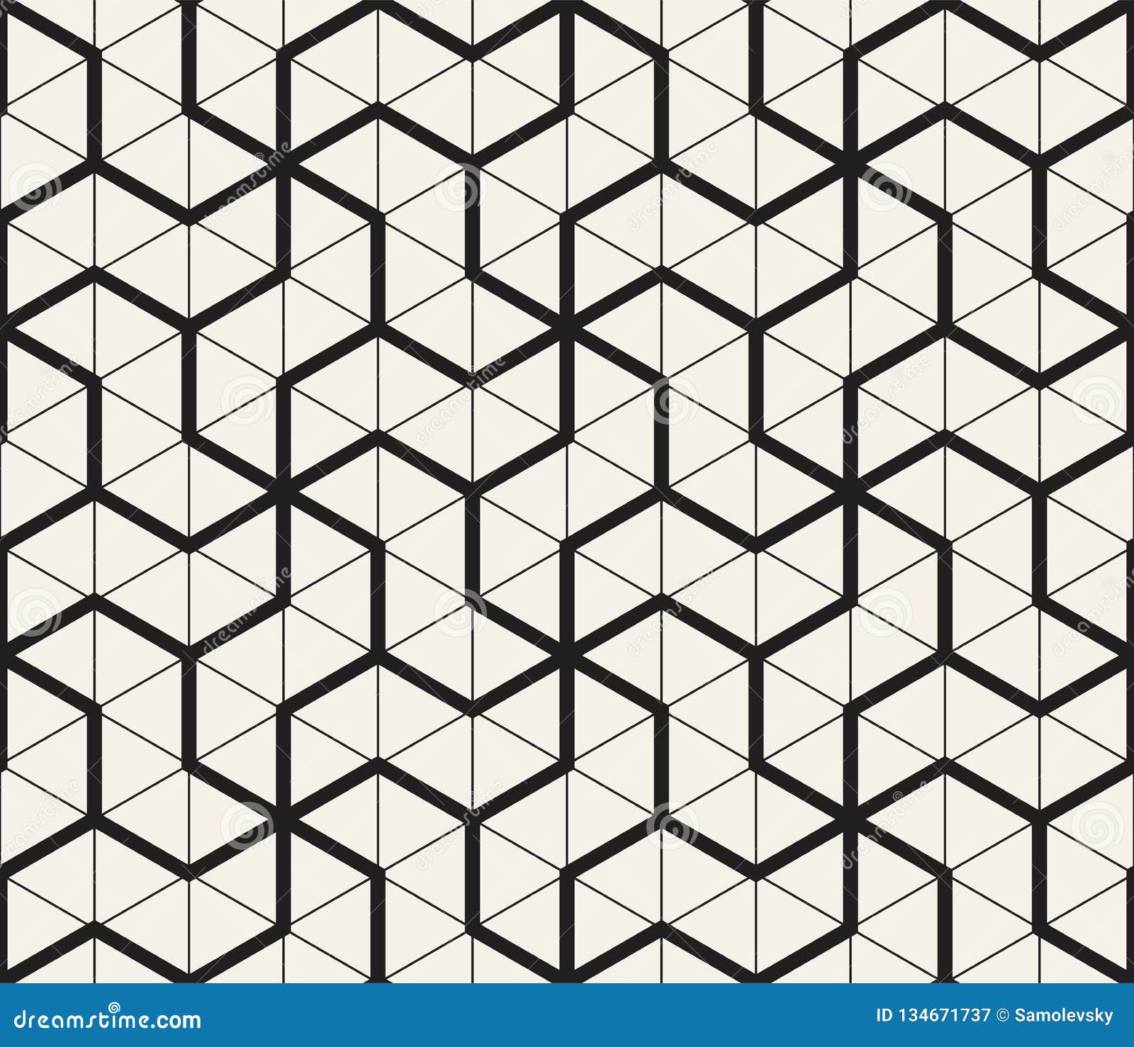 Vector Seamless Geometric Pattern Simple Abstract Lines Lattice