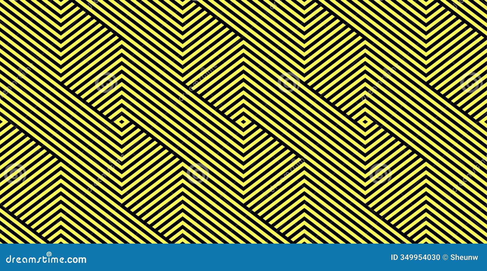 Vector Seamless Geometric Pattern. Striped Black and Yellow Abstract ...