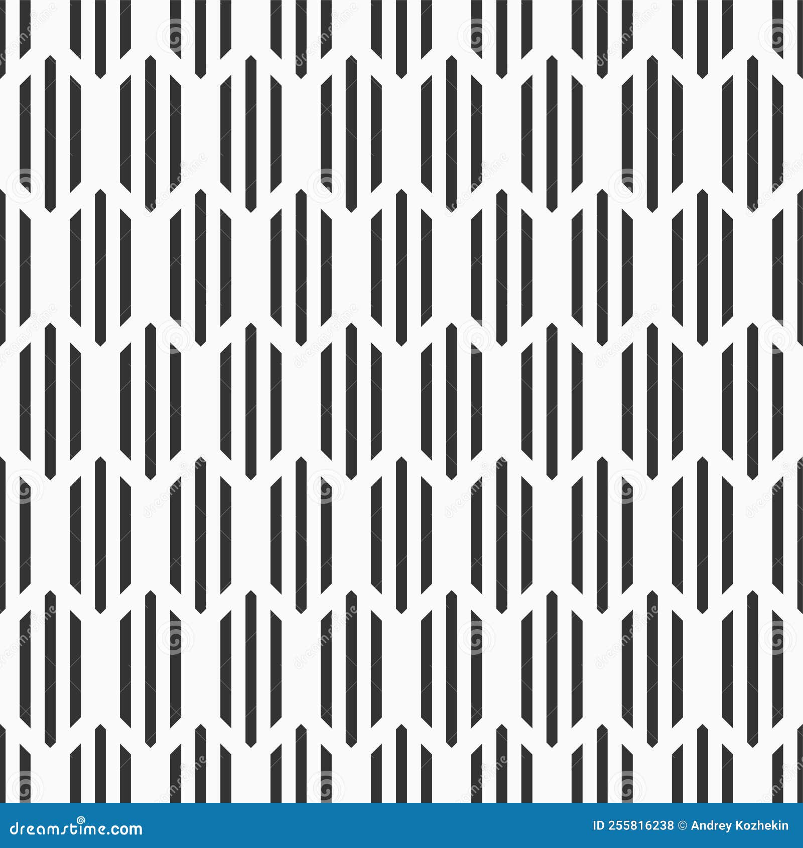 Vector Seamless Geometric Pattern with Striped Geometric Shapes Stock ...