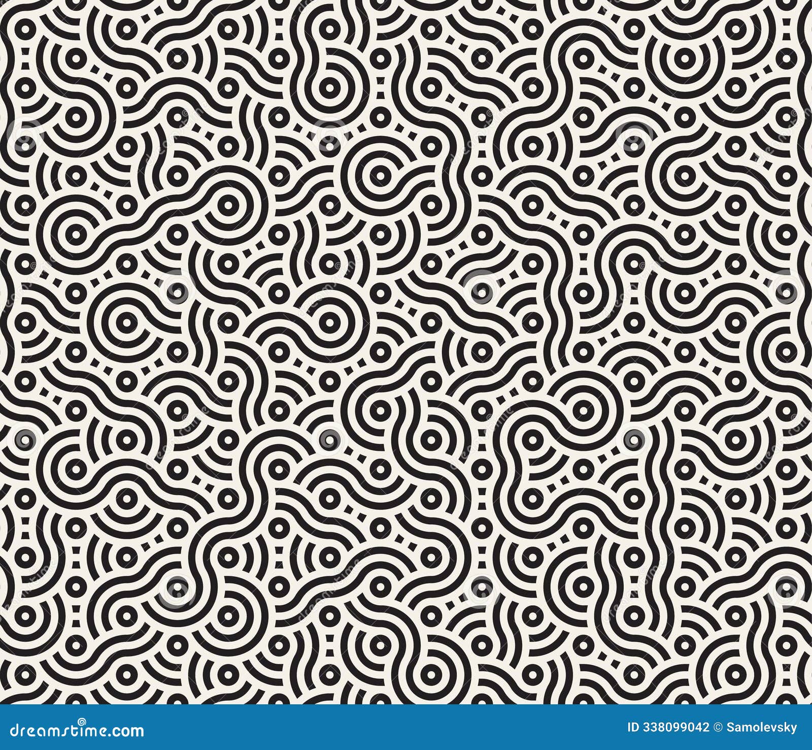 Vector Seamless Geometric Pattern. Stylish Abstract Irregular Shapes ...