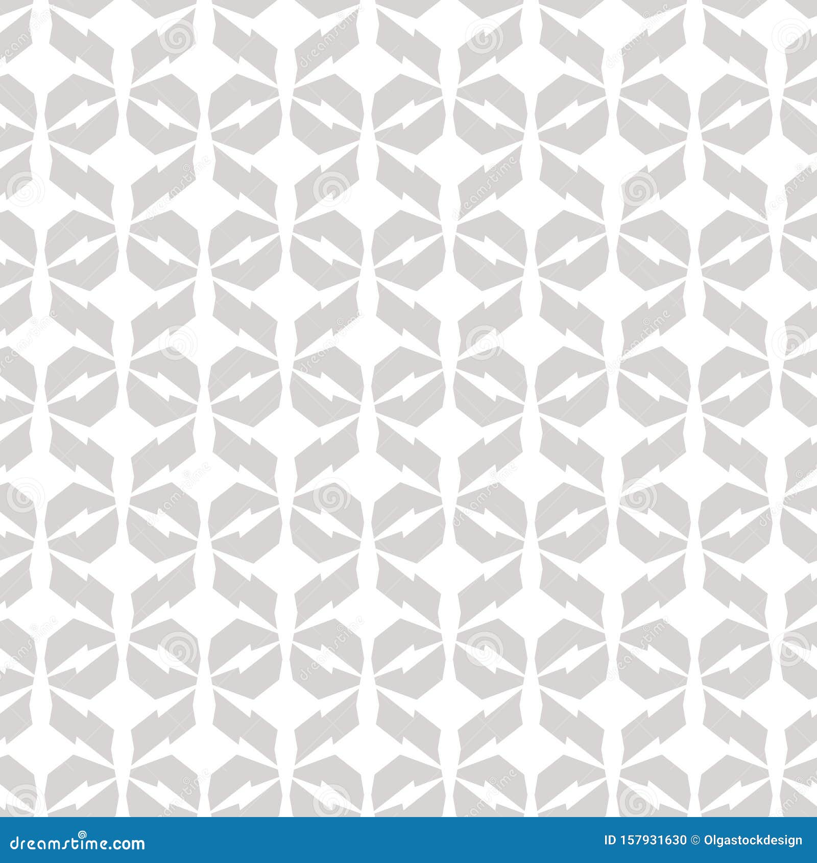 Vector Seamless Geometric Pattern. White and Grey Abstract Edgy Texture ...
