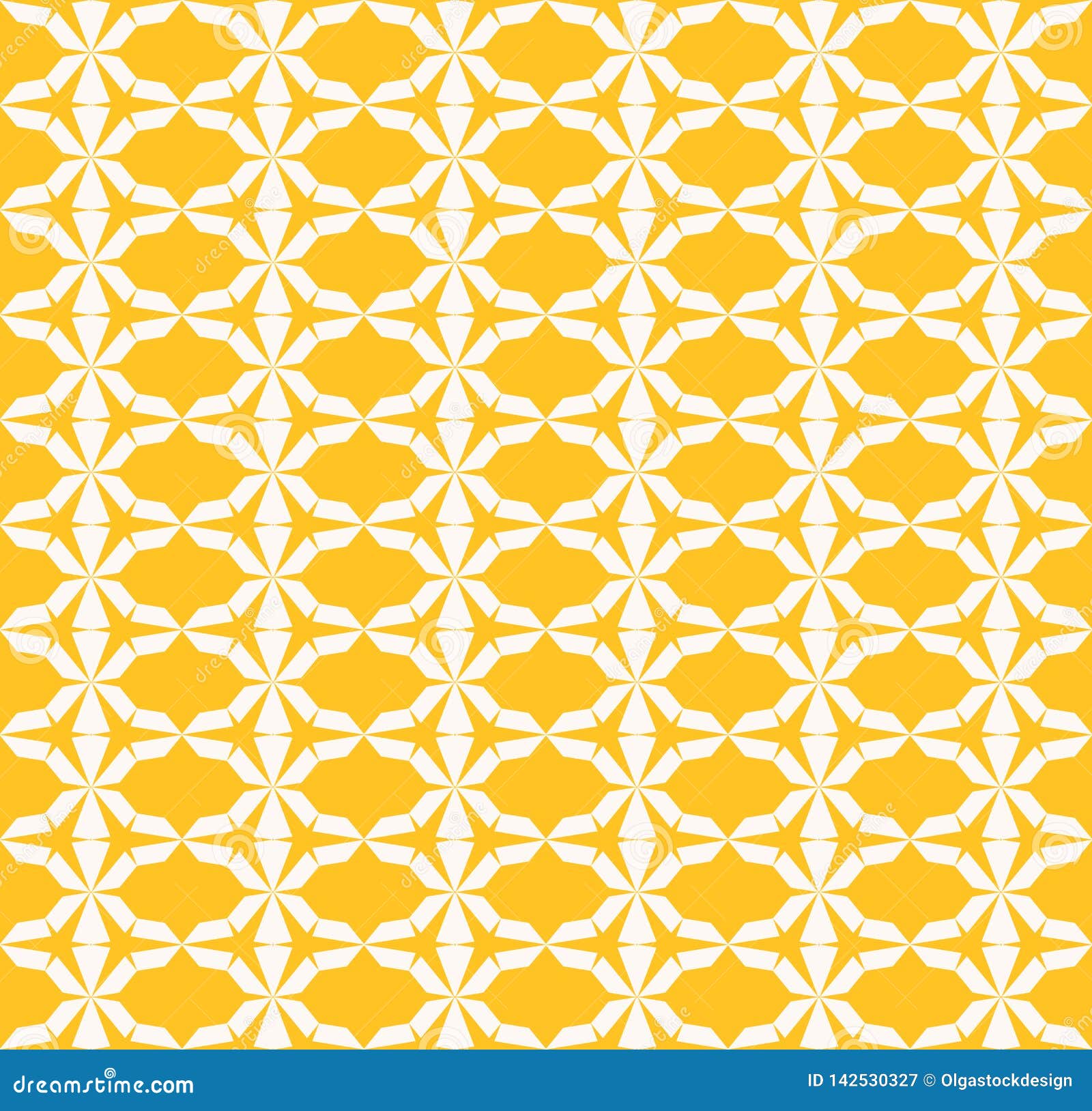 Vector Seamless Geometric Pattern. Yellow Texture with Triangles ...