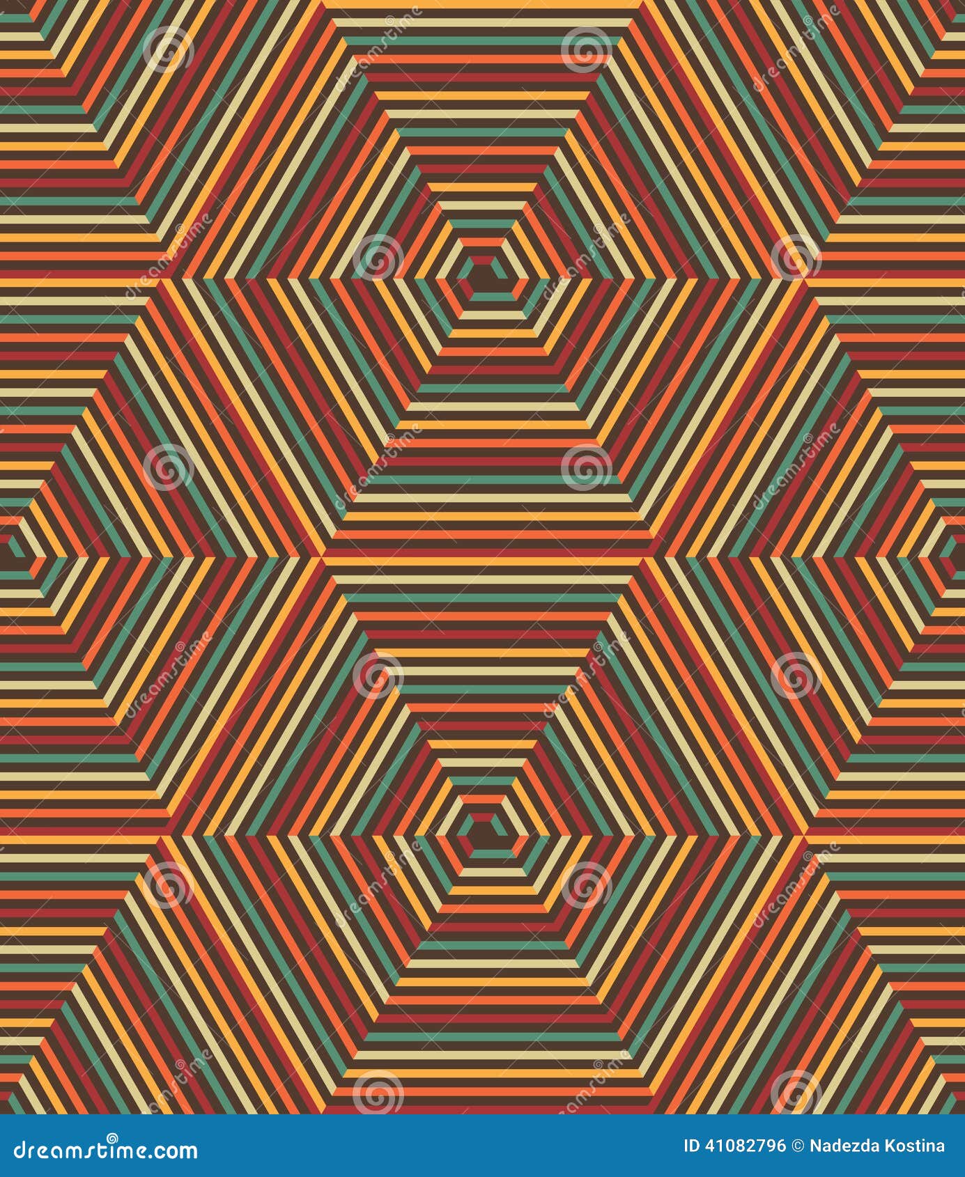 Vector Seamless Geometric Retro Pattern Stock Vector - Illustration of ...