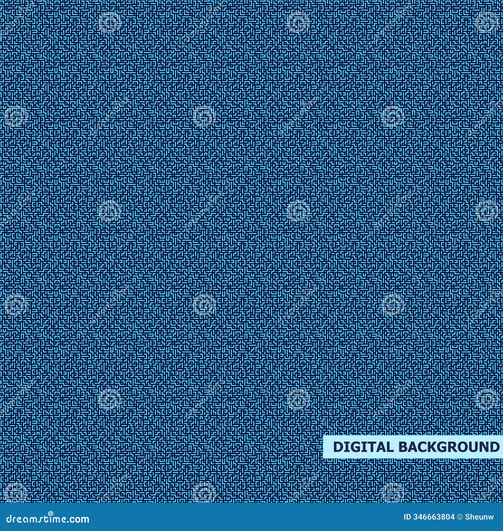 Vector Seamless Geometric Striped Pattern. Blue Bright Abstract Digital ...