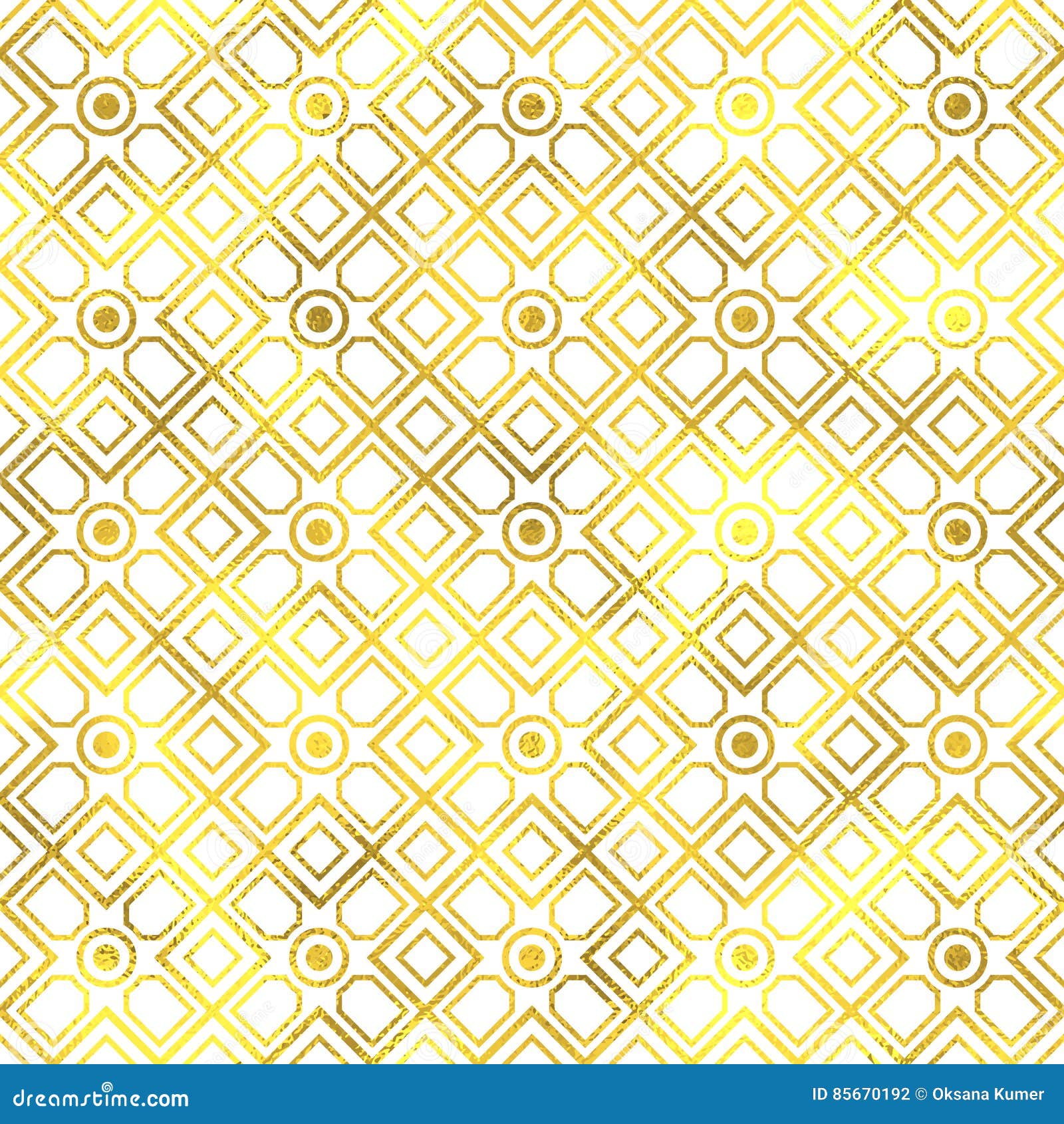 Vector Seamless Geometric Textured Golden Pattern Stock Vector ...