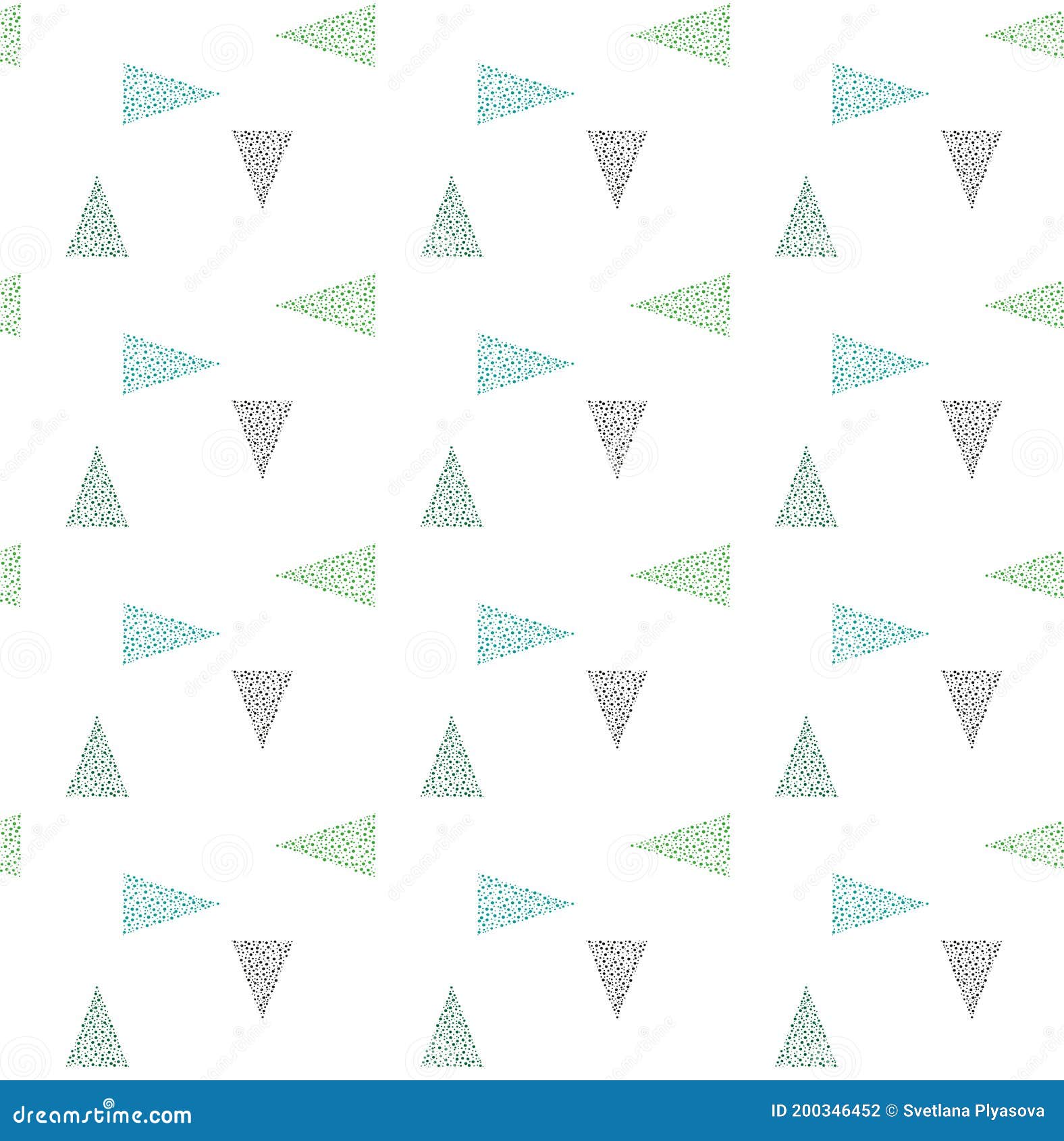 Vector Seamless Geometric Triangle Christmas Tree Pattern Print Stock ...