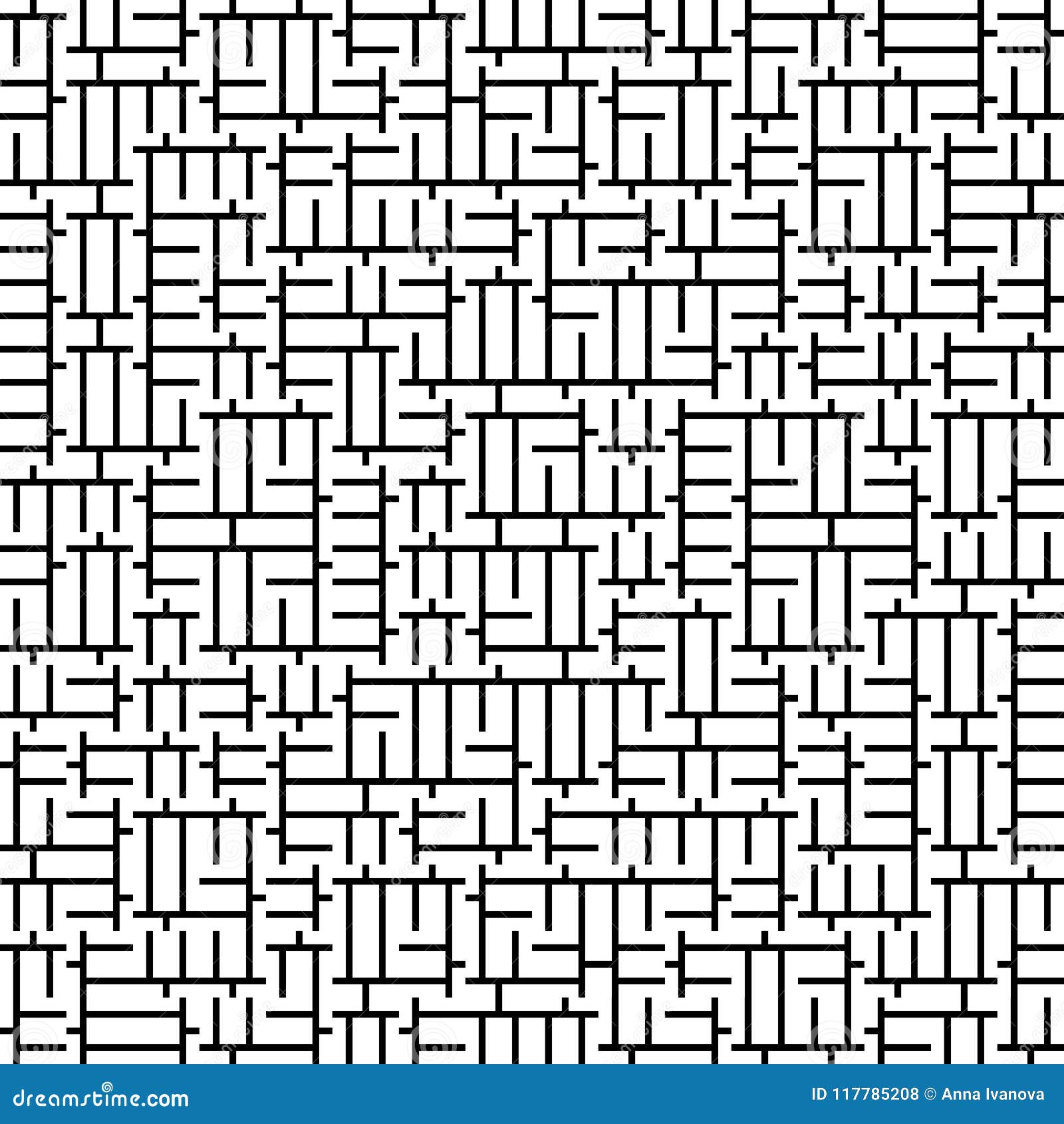Vector Seamless Geometry Truchet Pattern Stock Vector - Illustration of ...