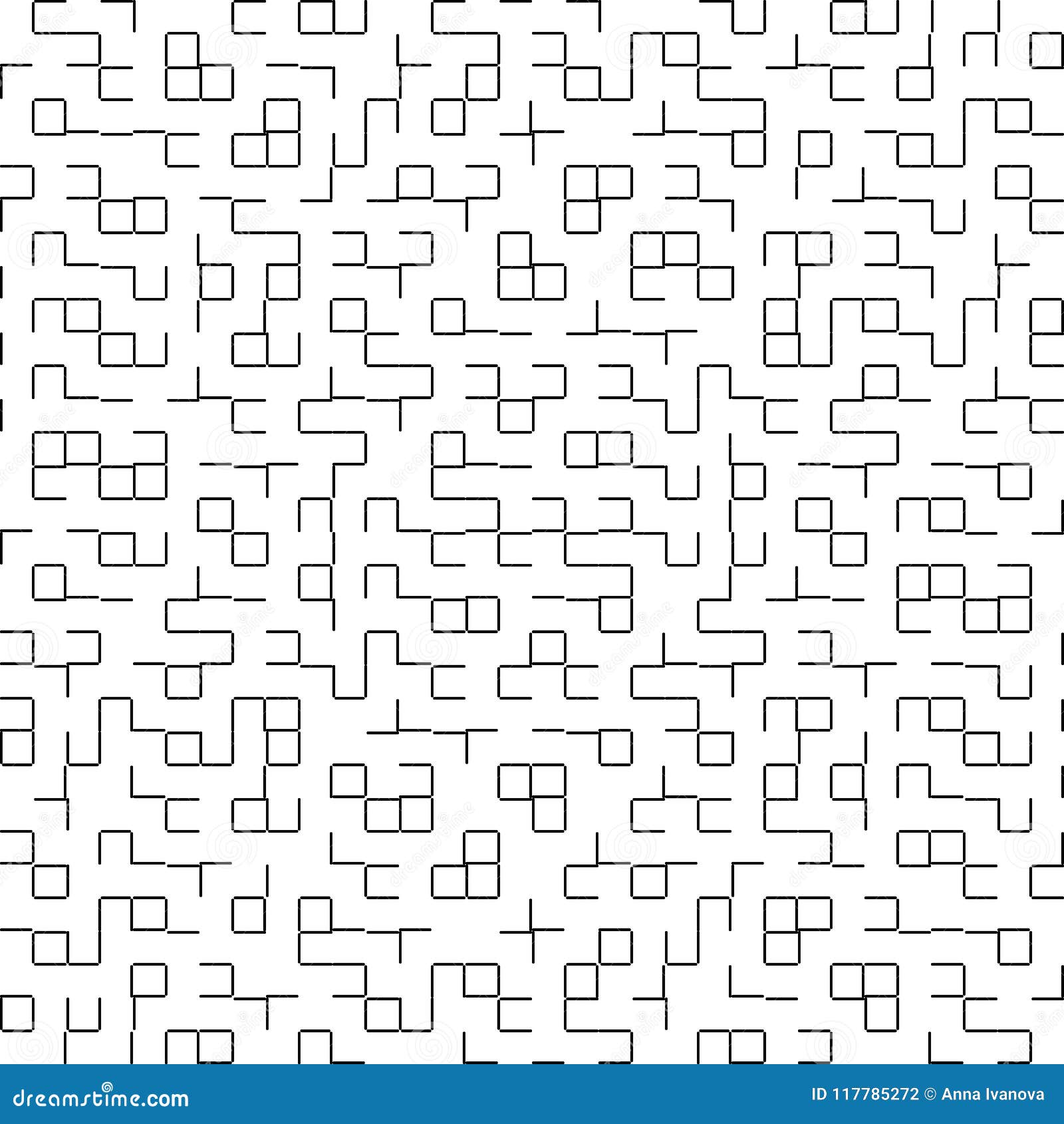 Vector Seamless Geometry Truchet Pattern Stock Vector - Illustration of ...