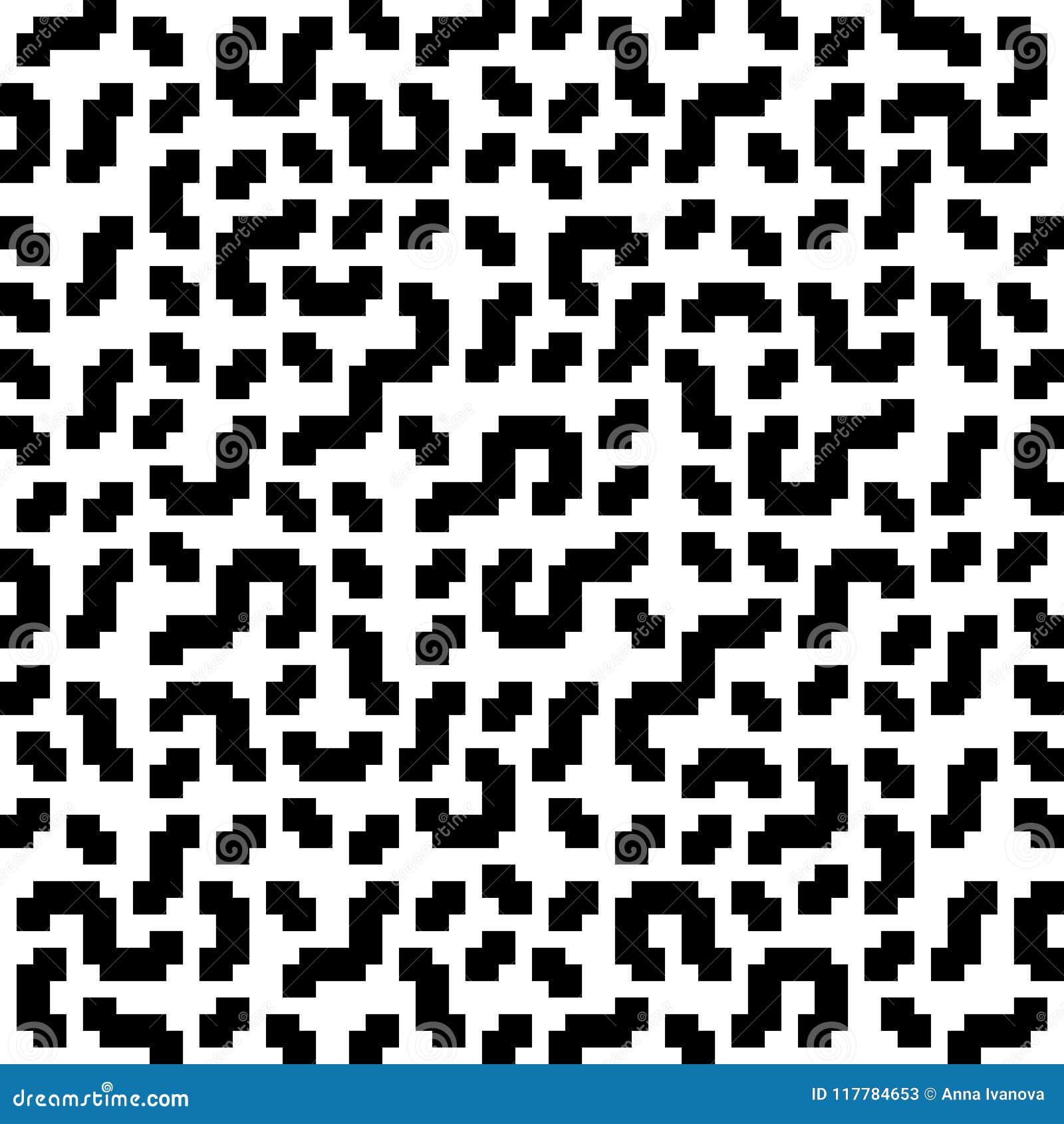 Vector Seamless Geometry Truchet Pattern Stock Vector - Illustration of ...