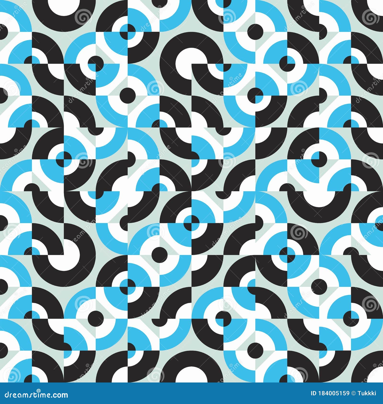 Vector Seamless Glitch Pattern with Bold Geometric Shapes Stock Vector ...