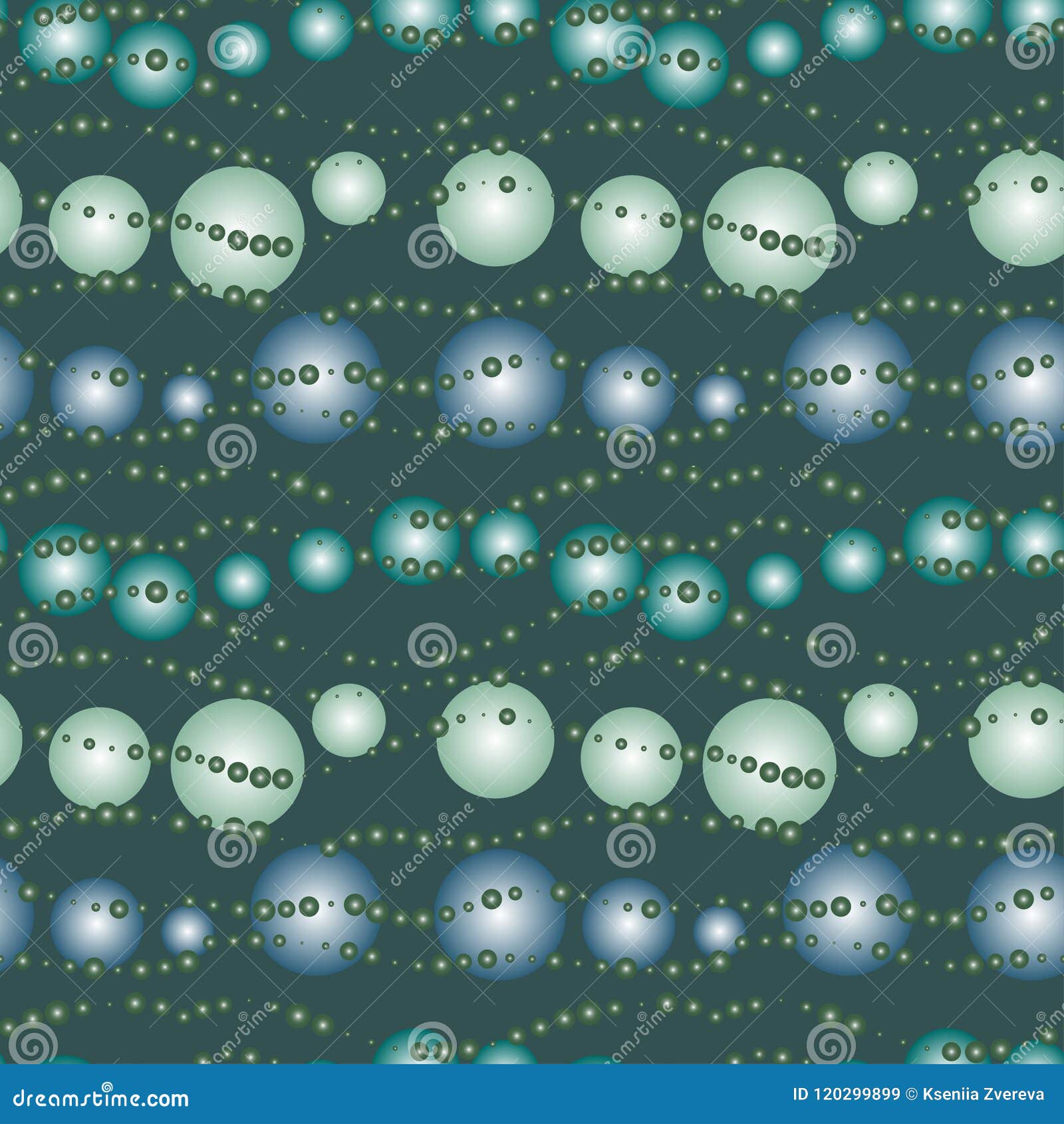Vector Seamless Gradient Bubble Green Pattern Stock Vector ...