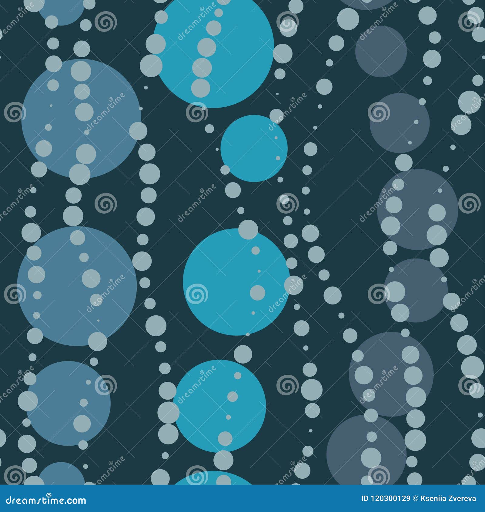 Vector Seamless Bubble Underwater Dsrk Pattern Stock Vector ...