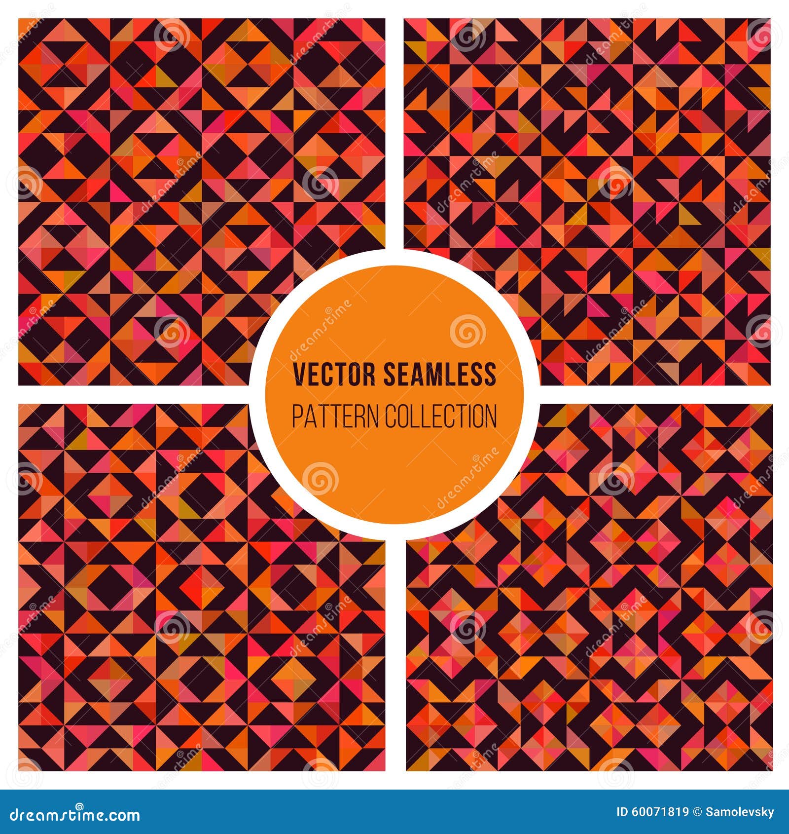 Vector Seamless Green Truchet Geometric Pattern Collection Stock Vector ...