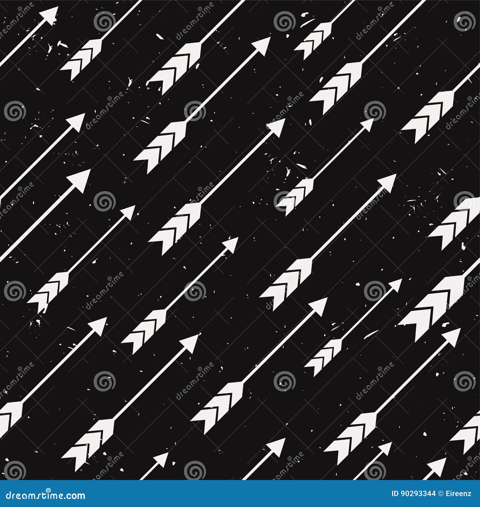 Vector Seamless Grunge Geometrical Pattern with Arrows Stock Vector ...