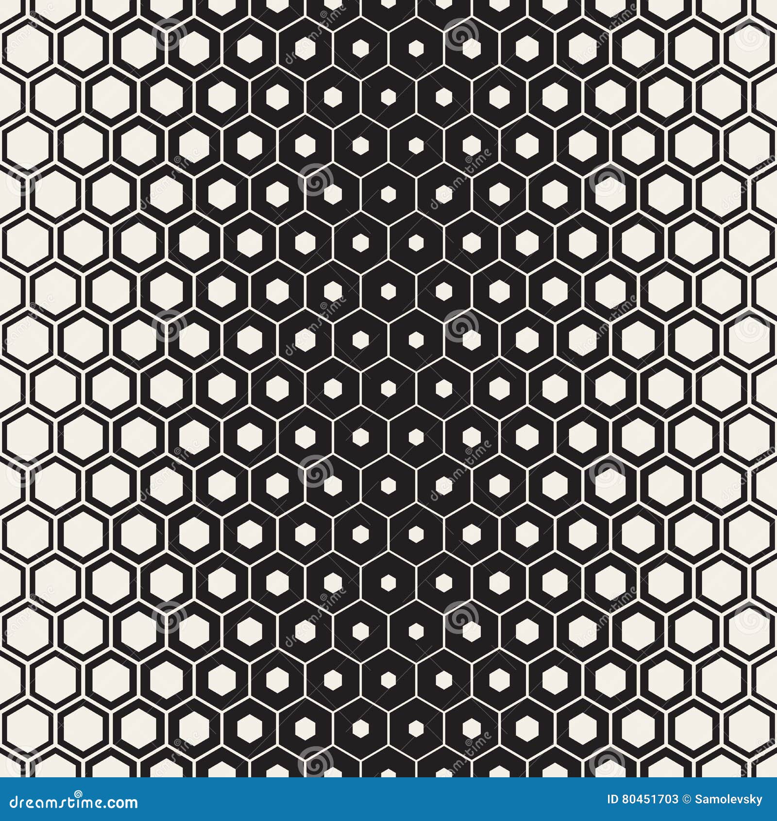 Vector Seamless Halftone HoneyComb Gradient Pattern Stock Vector ...