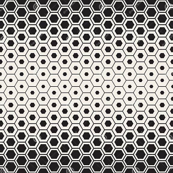 Vector Seamless Halftone HoneyComb Gradient Pattern Stock Vector ...