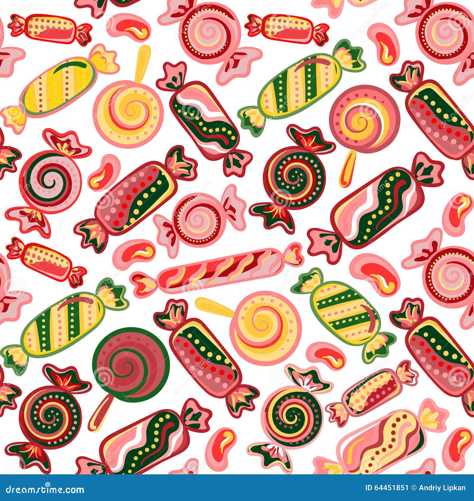 Vector Seamless Hand Draw Background on a White. Bright Backdrop with ...