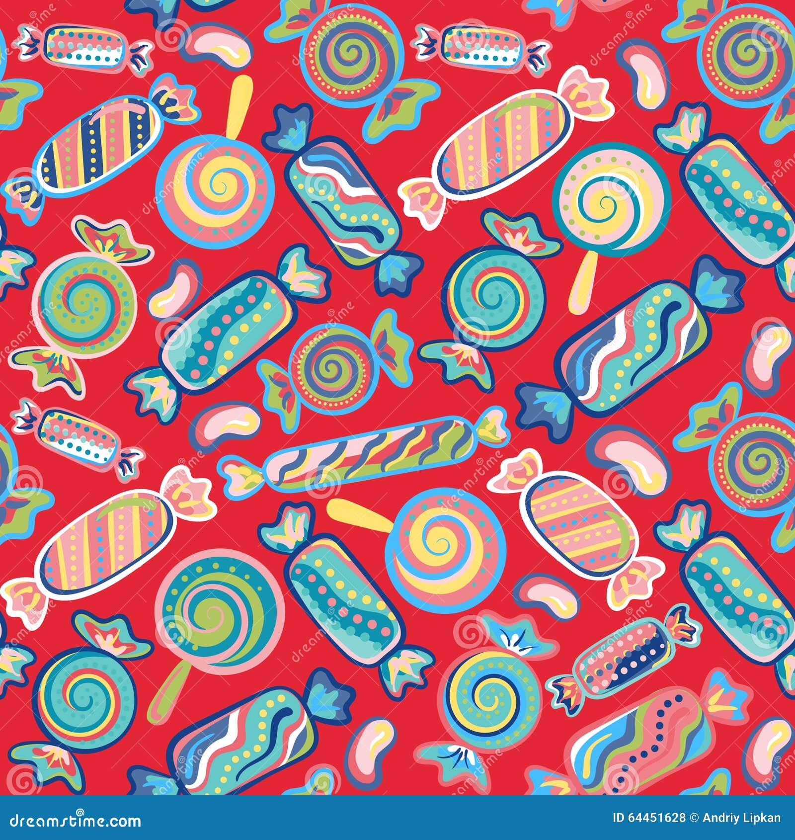 Vector Seamless Hand Draw Background on a White. Bright Backdrop with ...