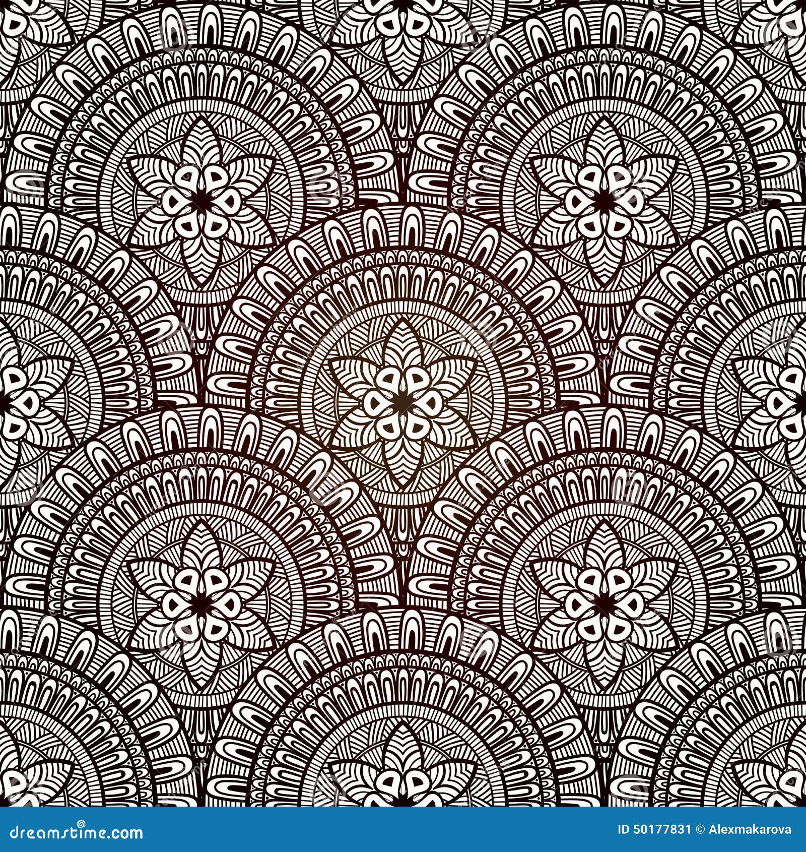 Vector Seamless Hand Drawn Doodle Pattern Stock Vector - Illustration ...
