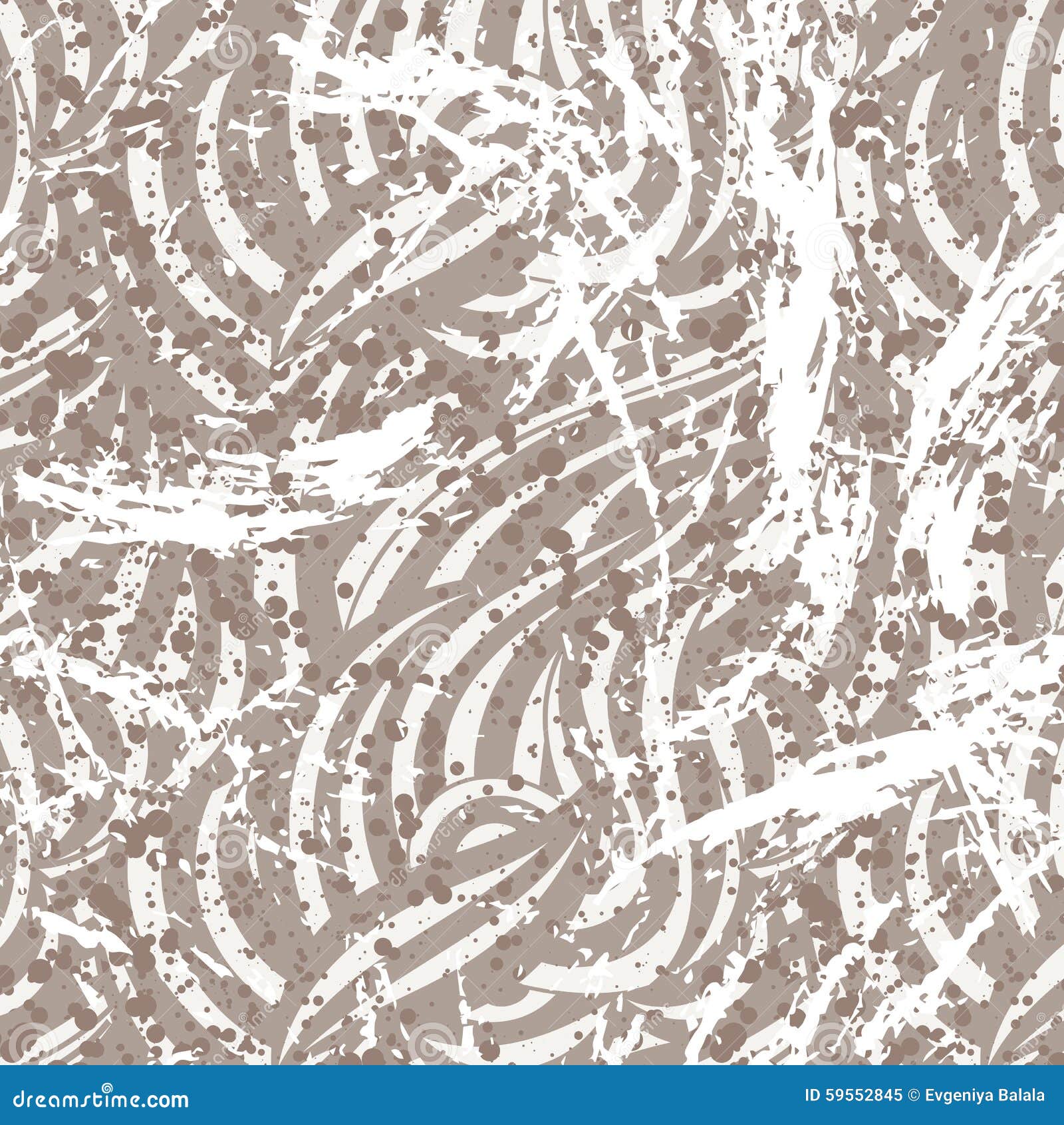 Vector Seamless Hand-drawn Pattern of Contour Stock Vector ...