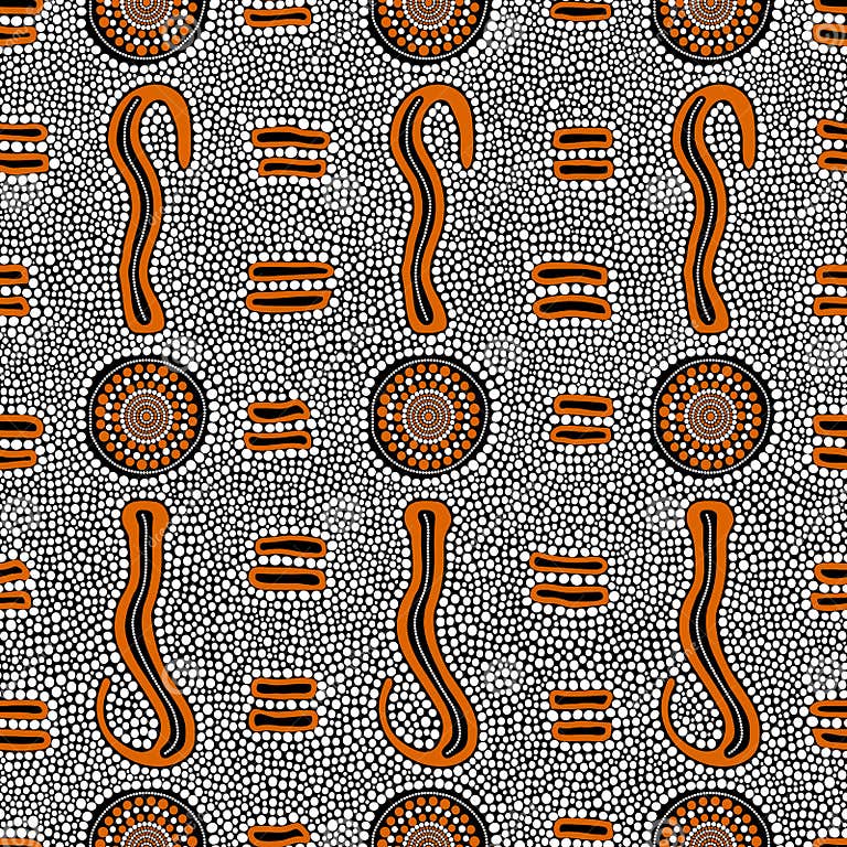 Vector Seamless Hand Drawn Pattern Including Ethnic Australian ...