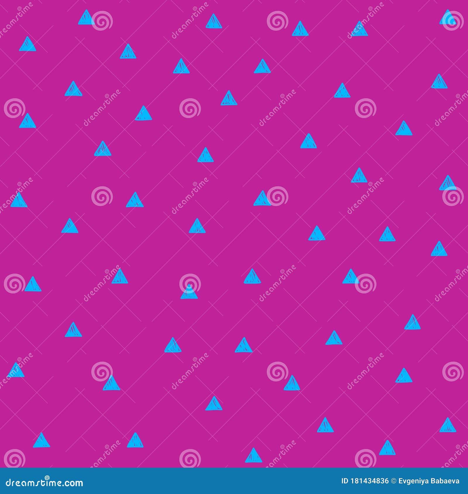 Vector Seamless Hand Drawn Triangle Pattern. Stock Vector ...