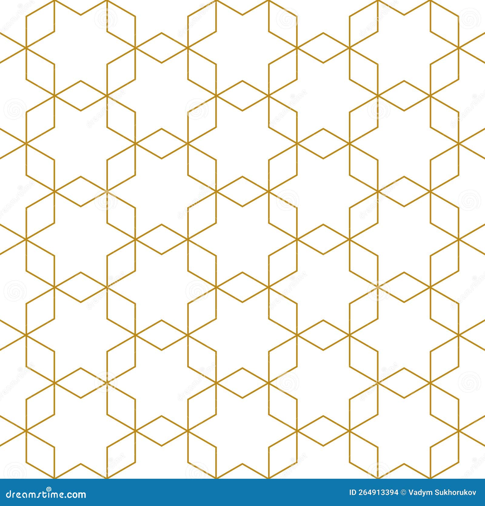 Vector Seamless Hexagon Pattern. Abstract Geometric Low Poly Background. Stylish Fractal Texture ...