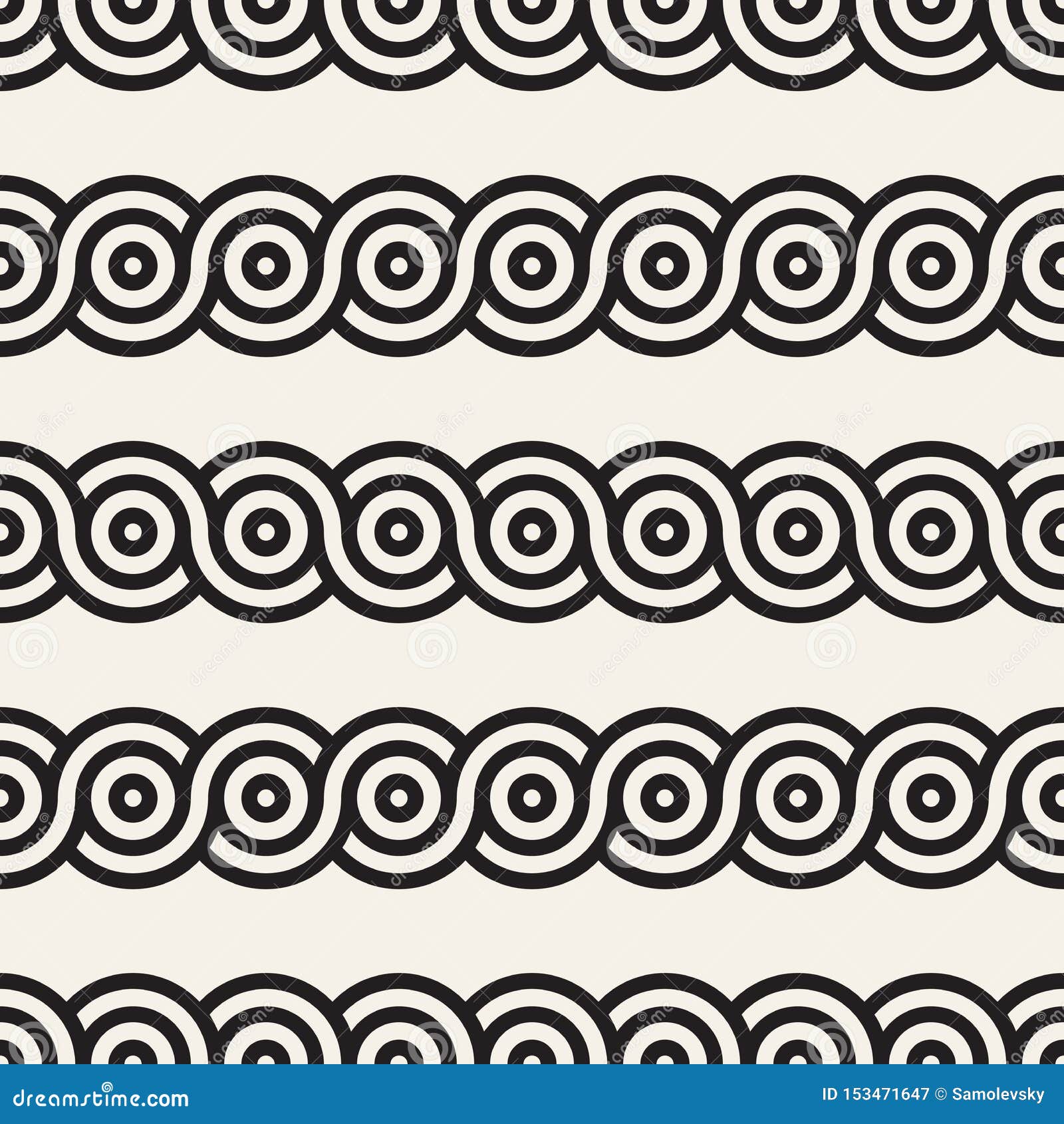 Vector Seamless Interlacing Lines Pattern. Modern Stylish Abstract ...