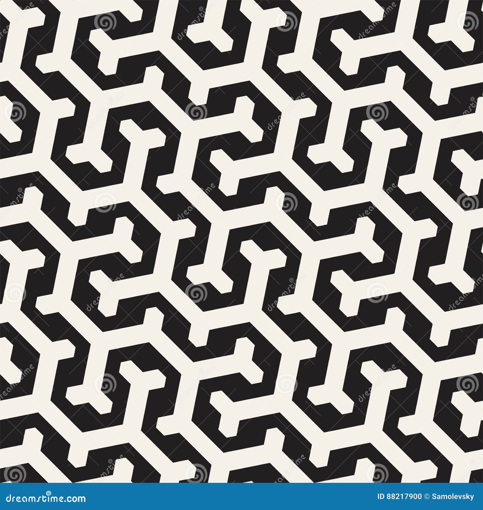 Vector Seamless Interlacing Lines Pattern. Repeating Geometric ...