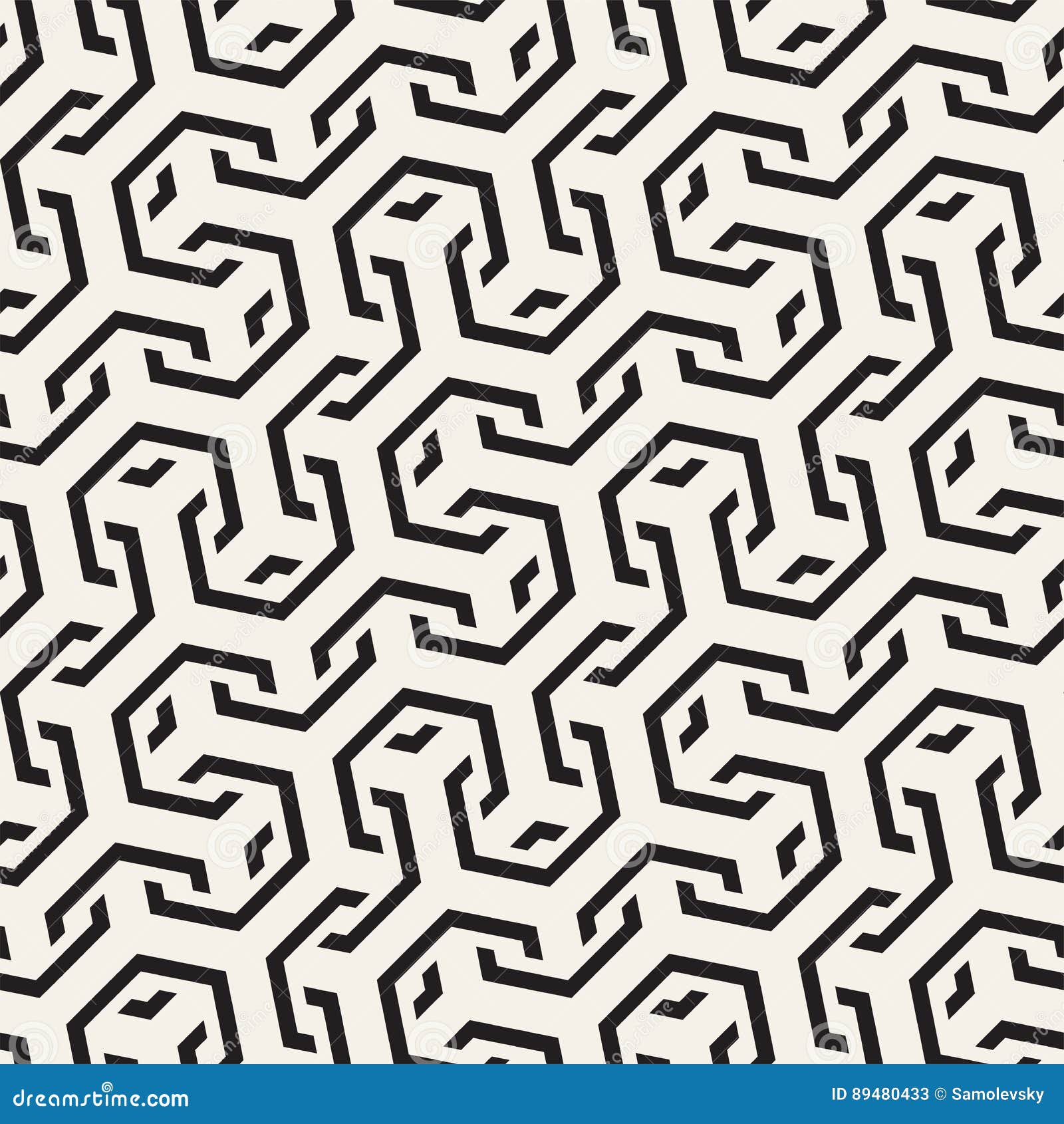 Vector Seamless Interlacing Lines Pattern. Repeating Geometric ...